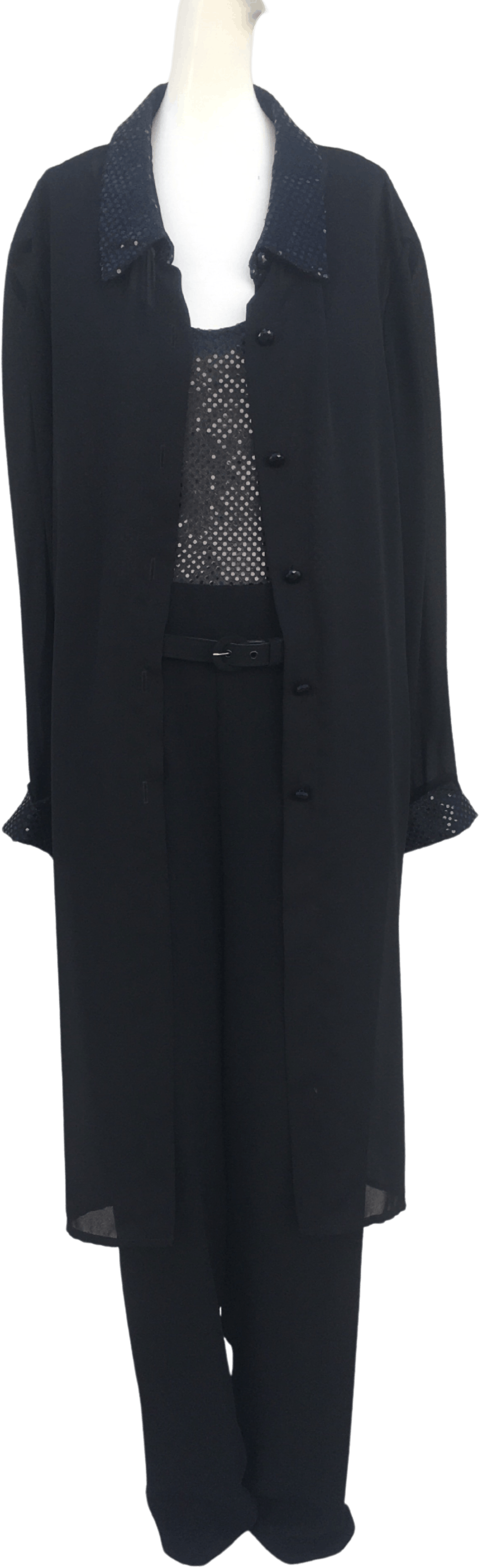Vintage Black Two Piece Pant Suit by Perceptions by Irene B | Shop ...