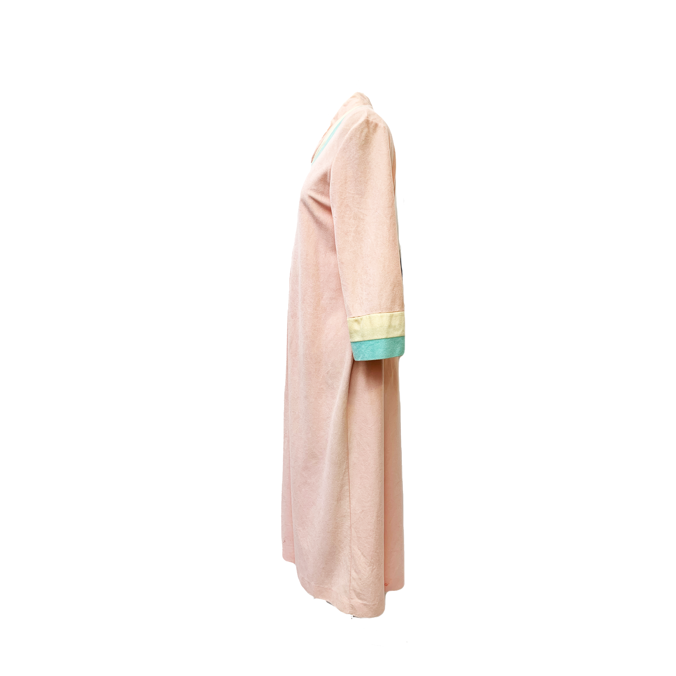 Vintage 70s Mid-century Velour Light Pink Housecoat By Sears At Home ...