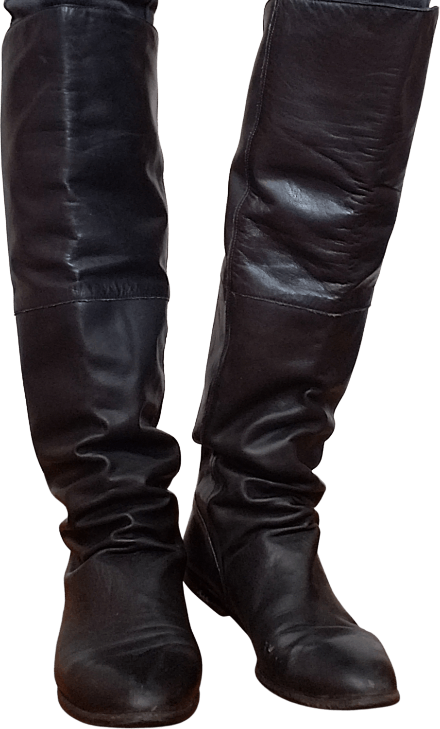 Vintage 90's Black Tall Butter Leather Boots | Shop THRILLING