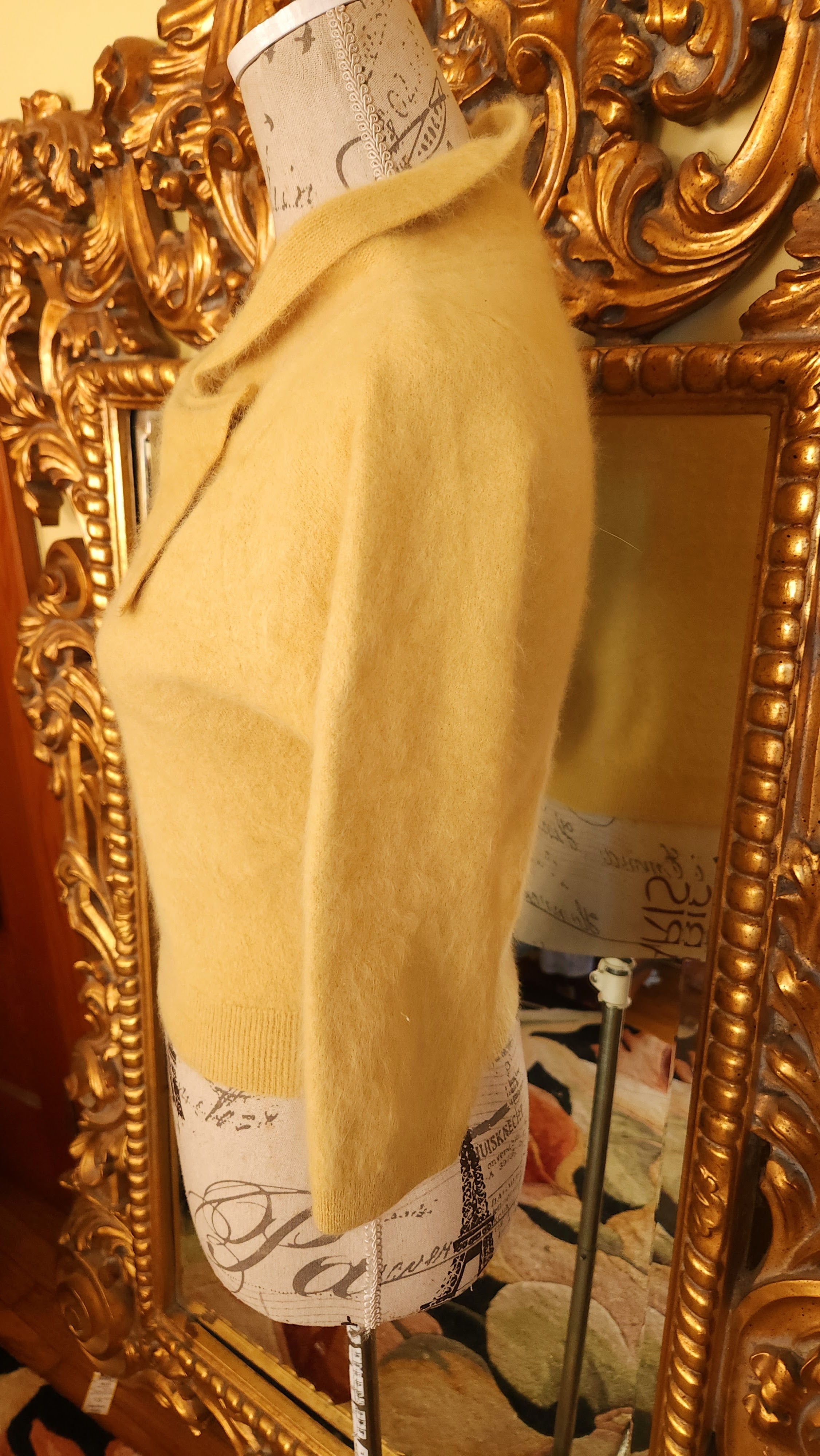 Vintage 50s Gold Angora Pin Up Sweater With Bow Detail by Darlene ...
