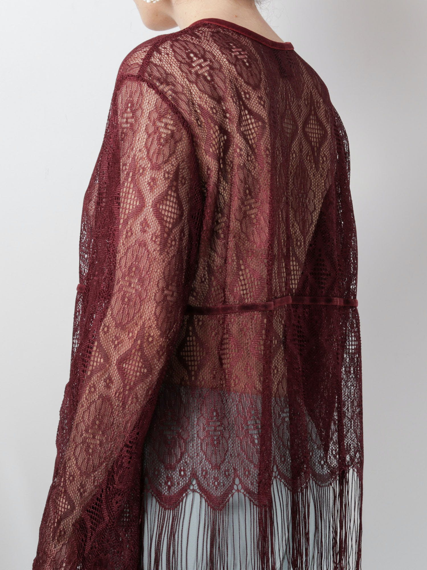 Vintage 90's Lace Wrap w Fringe Detail | Shop THRILLING