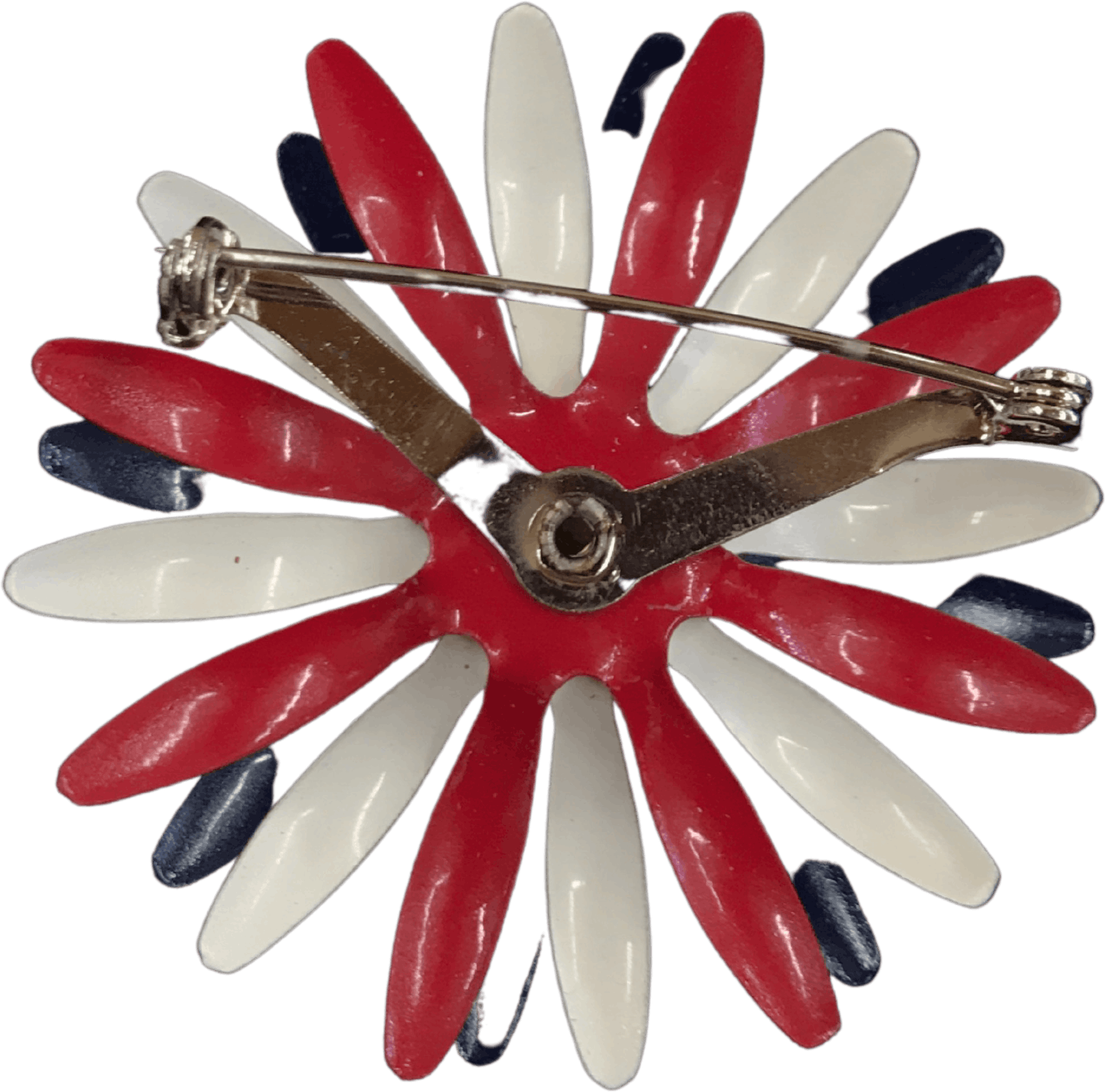 Vintage 60's Red White and Blue Flower Pin | Shop THRILLING