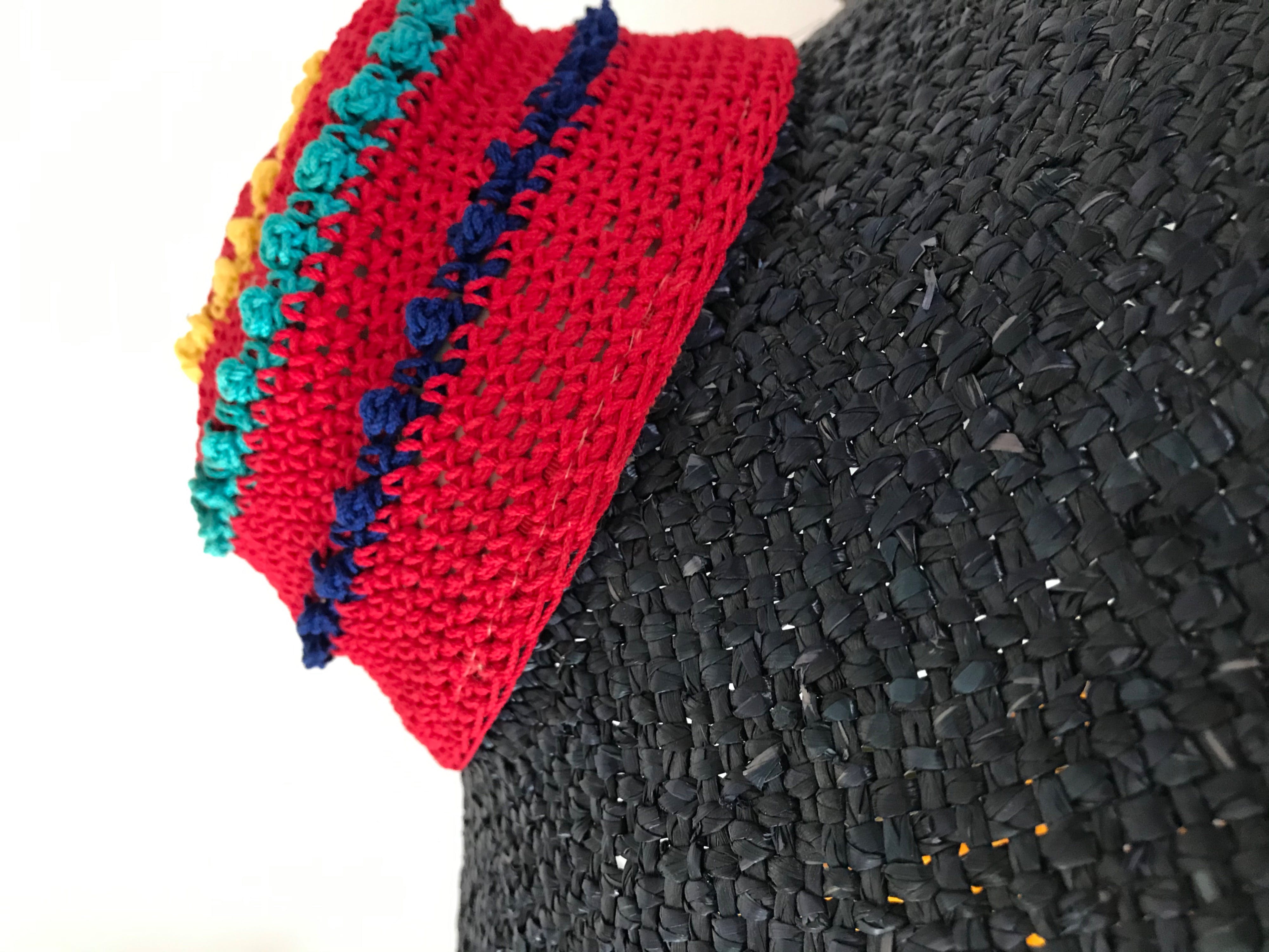 Vintage Funky Crochet and Straw Hat | Shop THRILLING