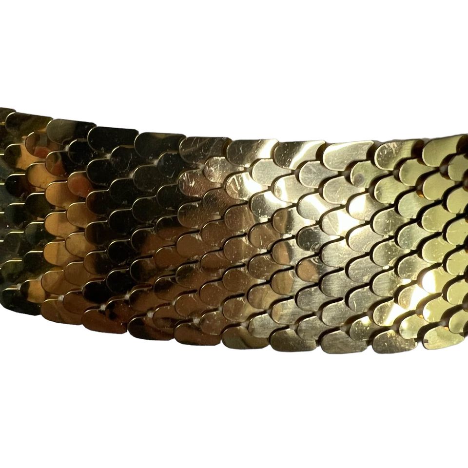Vintage 80s Gold Fish Scale Wide Medallion Belt Xl | Shop THRILLING