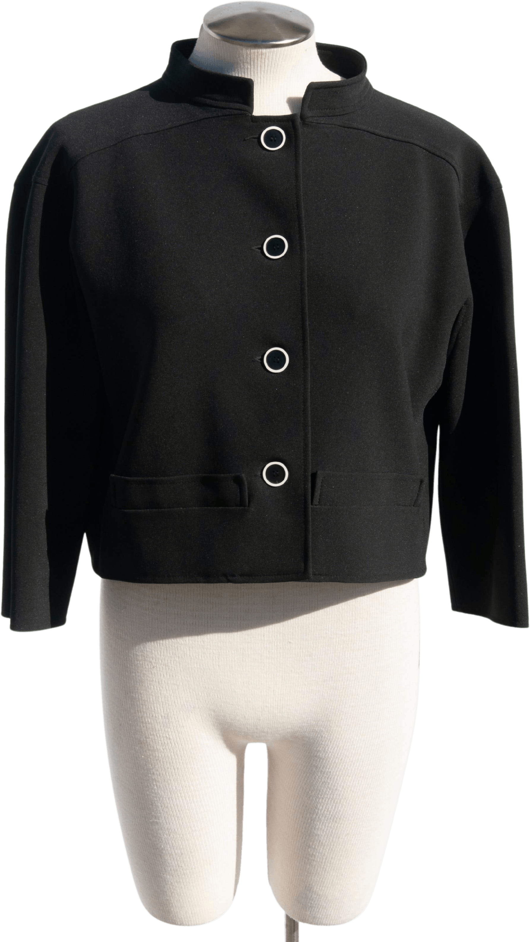 Vintage 90's Does 60's Black Cropped Nylon Jacket by Courreges | Shop ...