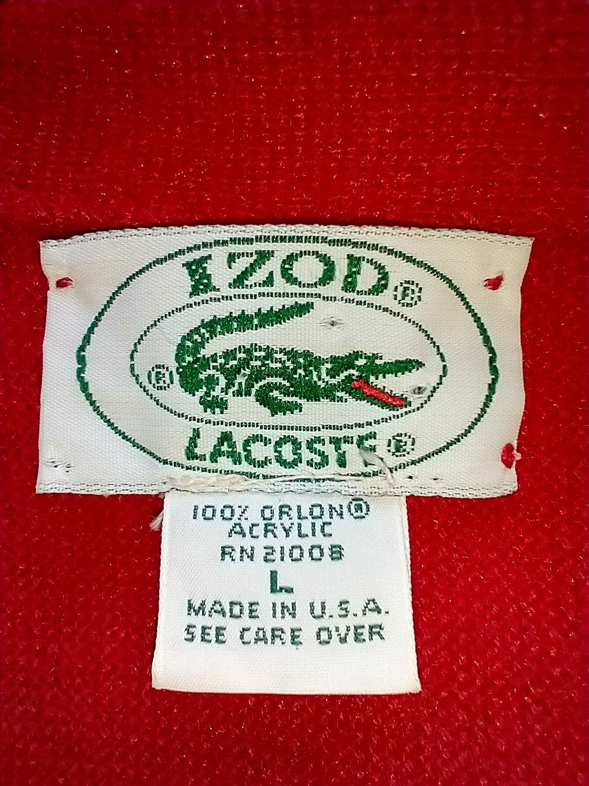Vintage Red Cardigan By Izod Lacoste | Shop THRILLING