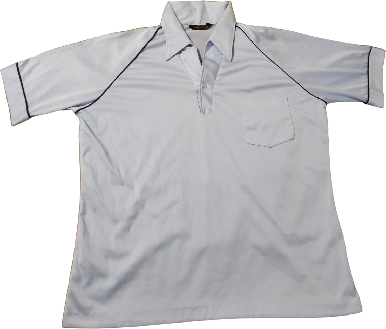 Vintage 50s Light Blue Grandpacore Dagger Collar Polo Shirt By Kepp's ...