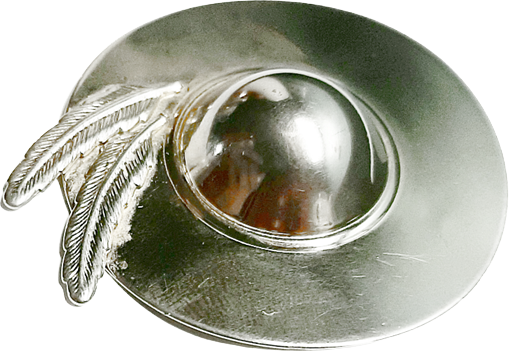 90s Vintage Metal Pin Wide Brim Hat Shape By | Shop THRILLING