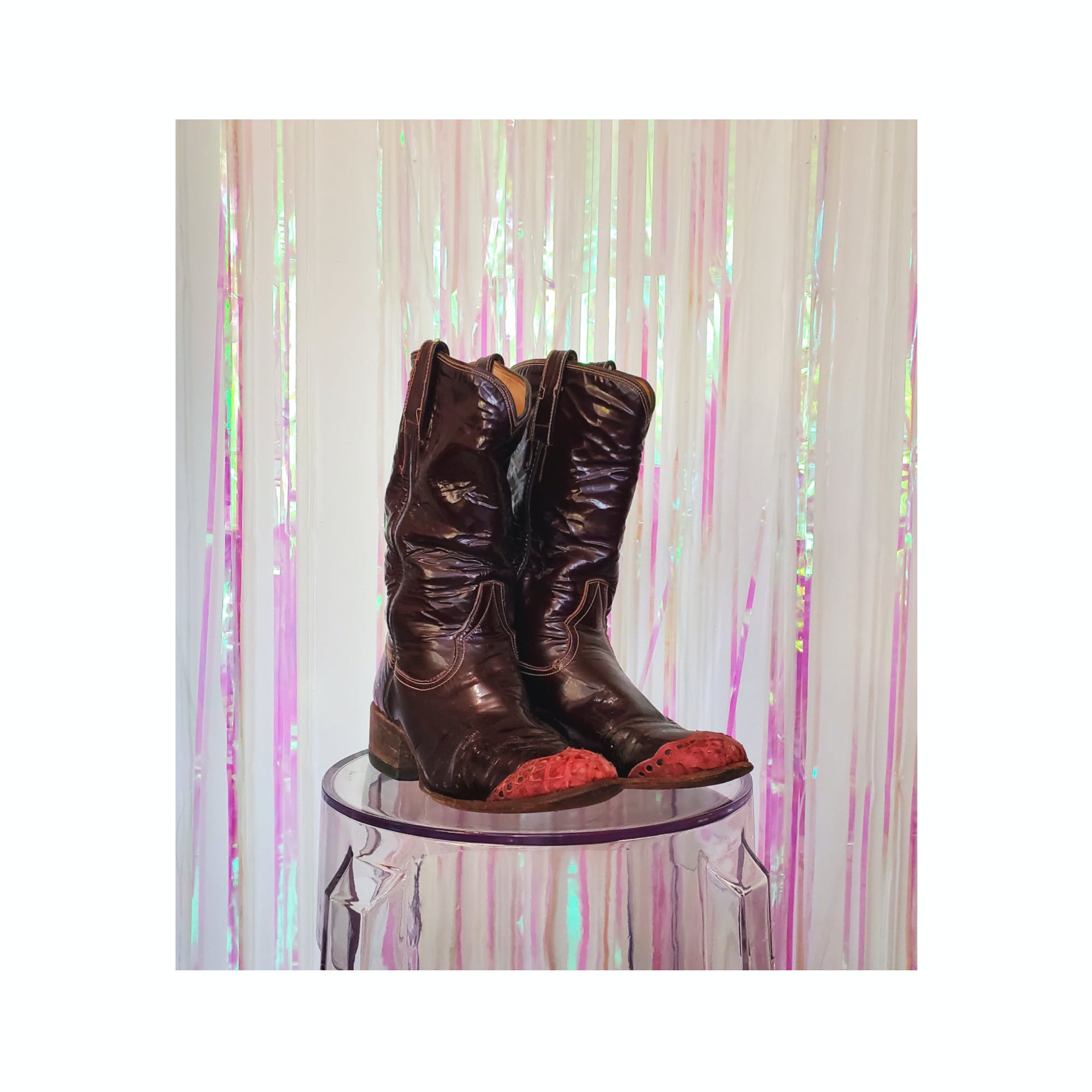 Vintage Handmade Patent Leather and Snakeskin Boots by Ryon Of Fort ...
