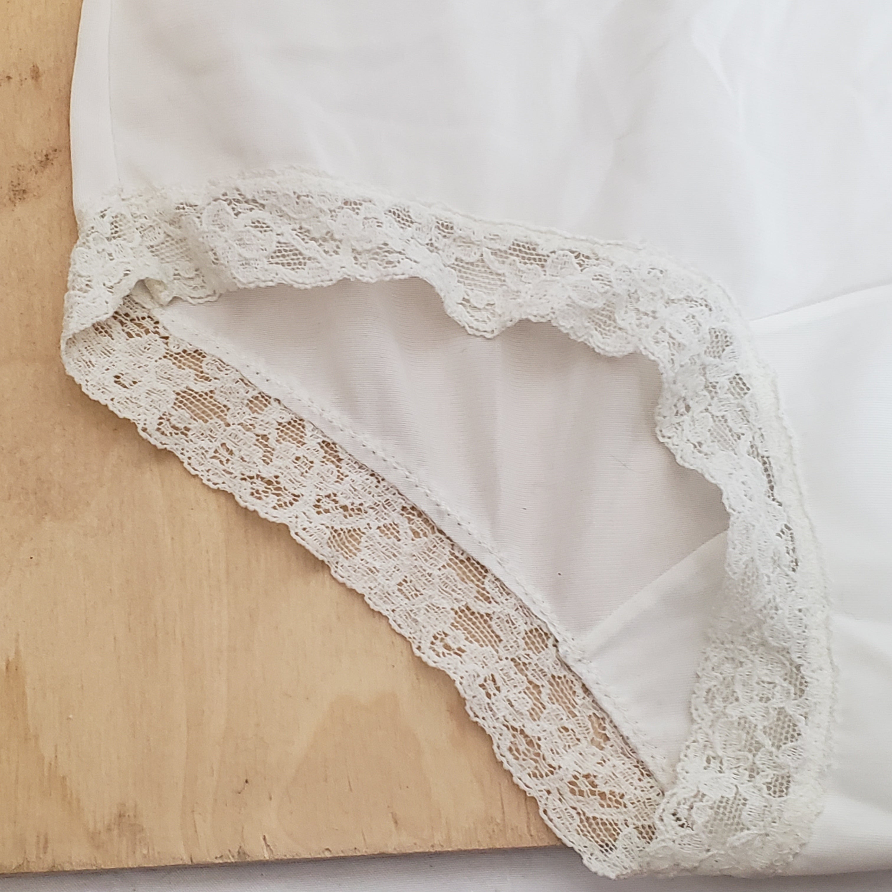 Vintage 60s/70s Nylon Tricot Briefs Panties White Size 4 By Hollywood ...