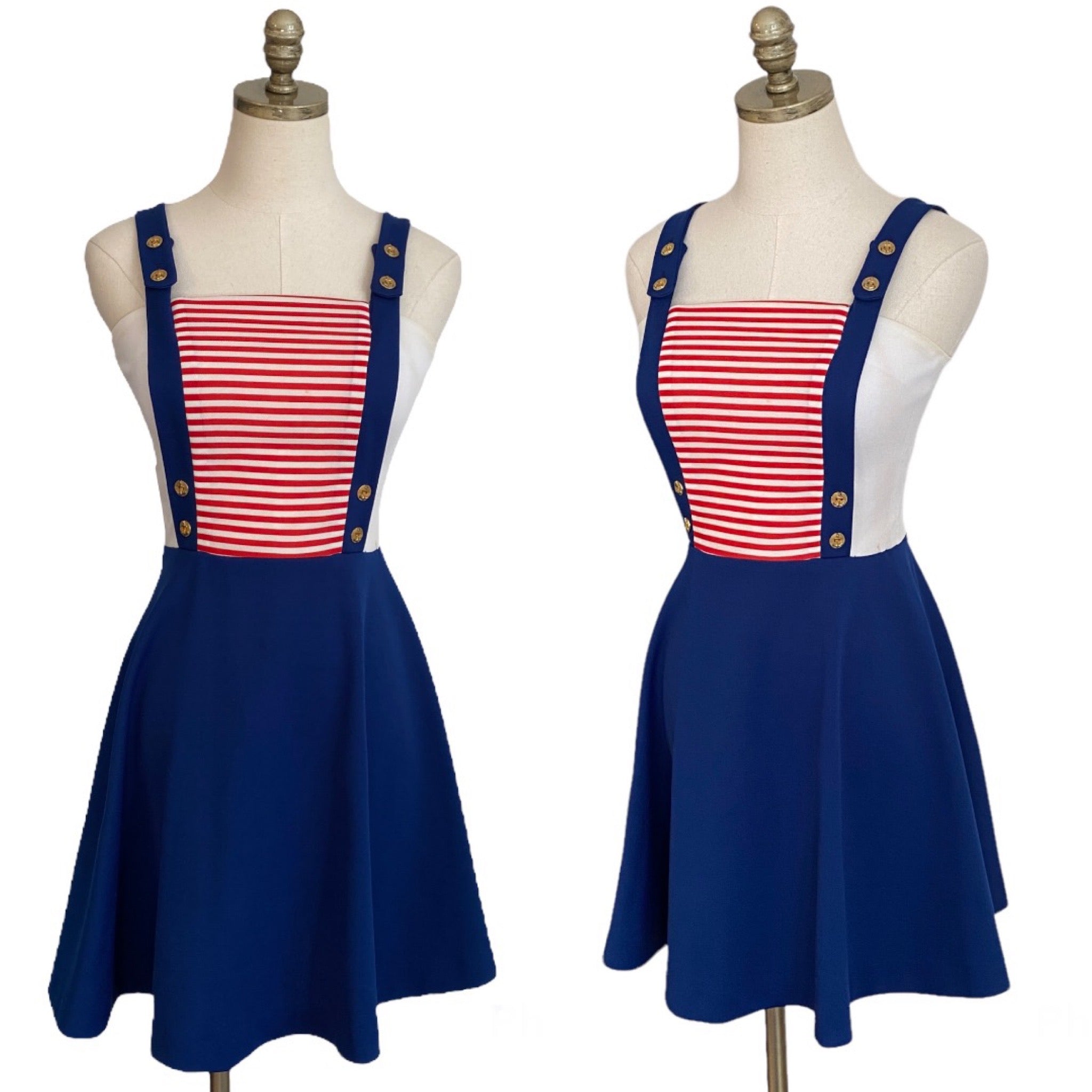 60s/70s Vintage Nautical Sailor Mini Dress Polyester Pinup | Shop THRILLING