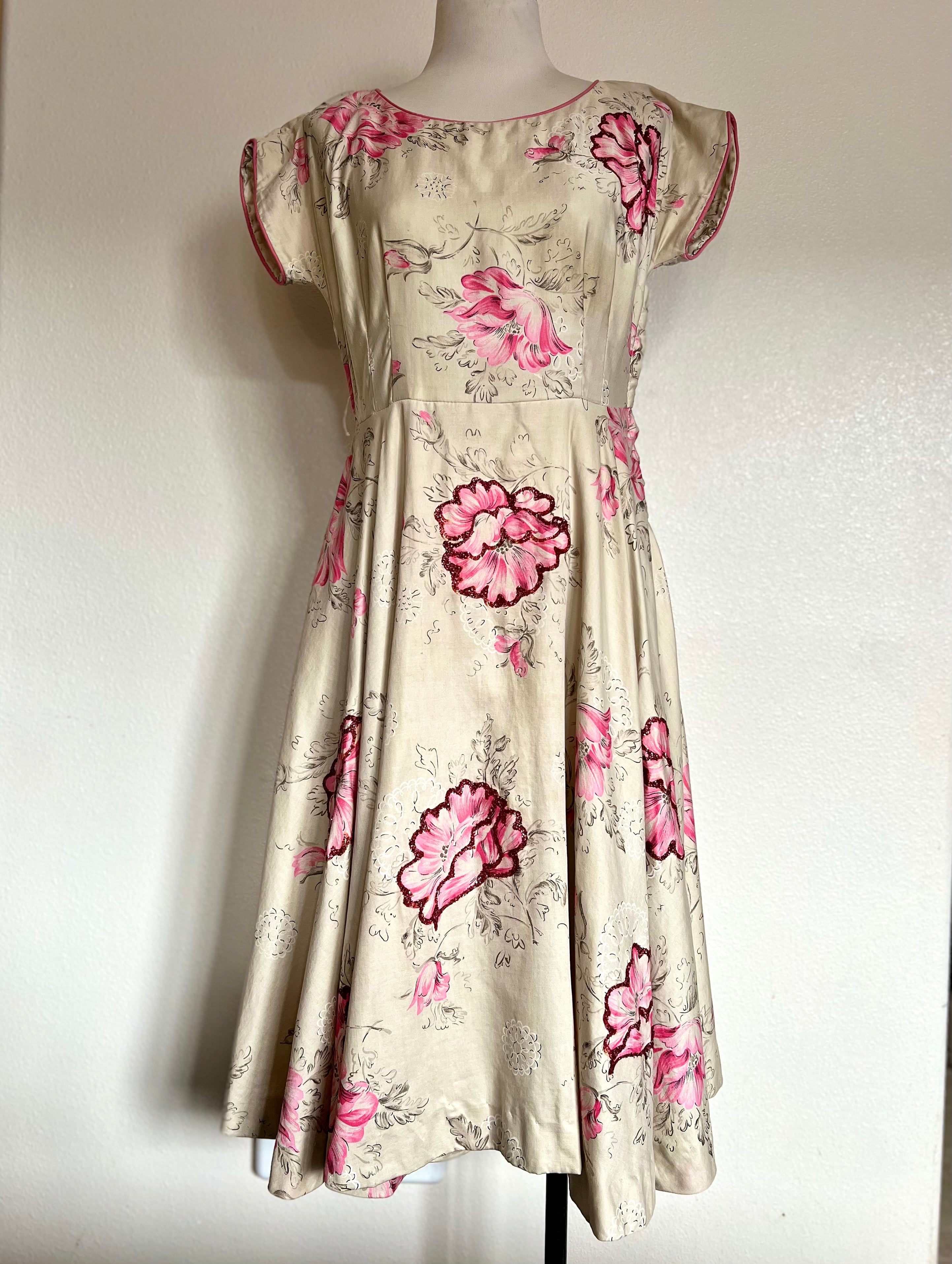 Vintage 50s Silk Dress By Annetta | Shop THRILLING