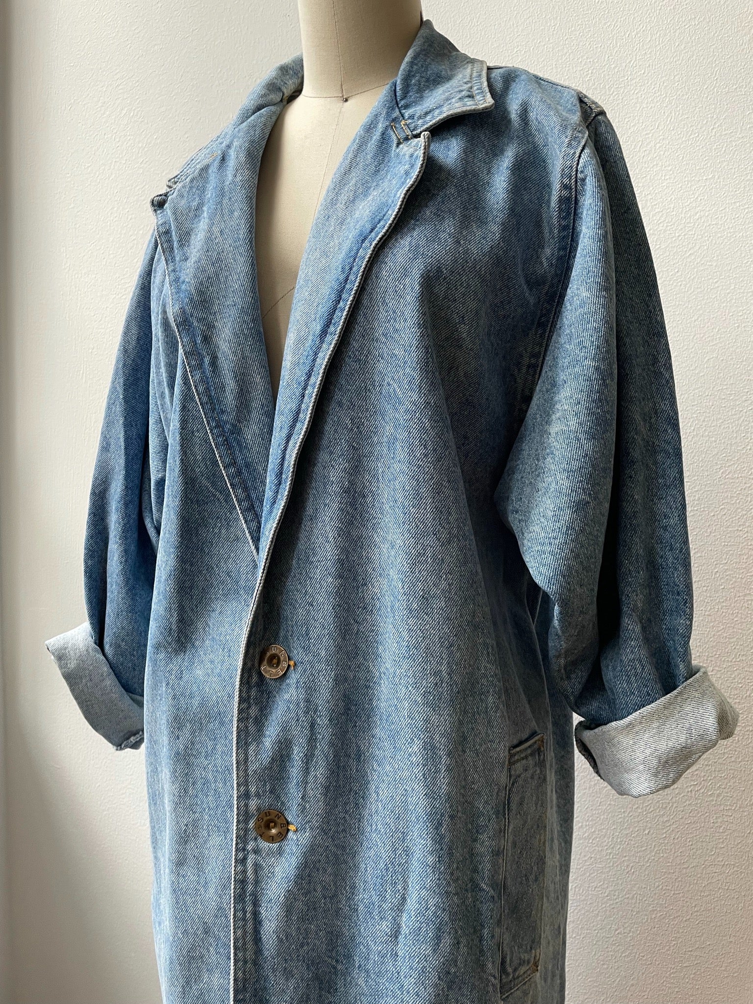 Vintage Light Denim Duster Coat by Sunbelt | Shop THRILLING