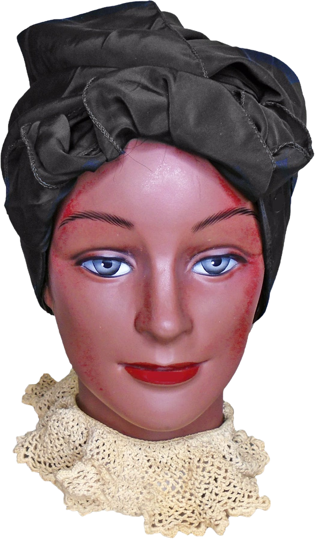 Vintage 50s Versatile Black Retro Head Wrap Scarf By Hollywood Hed ...