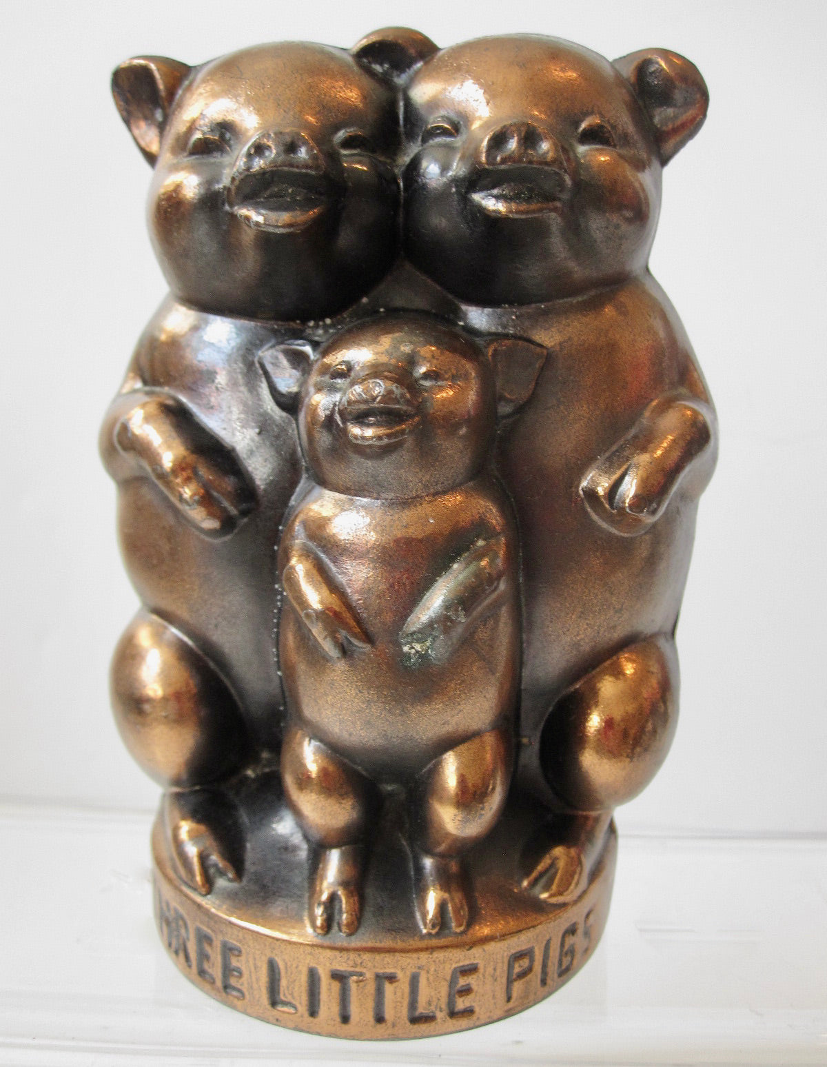 Vintage 40s/50s 3 Little Pigs Copper Wash Metal Piggy Bank 50s | Shop ...