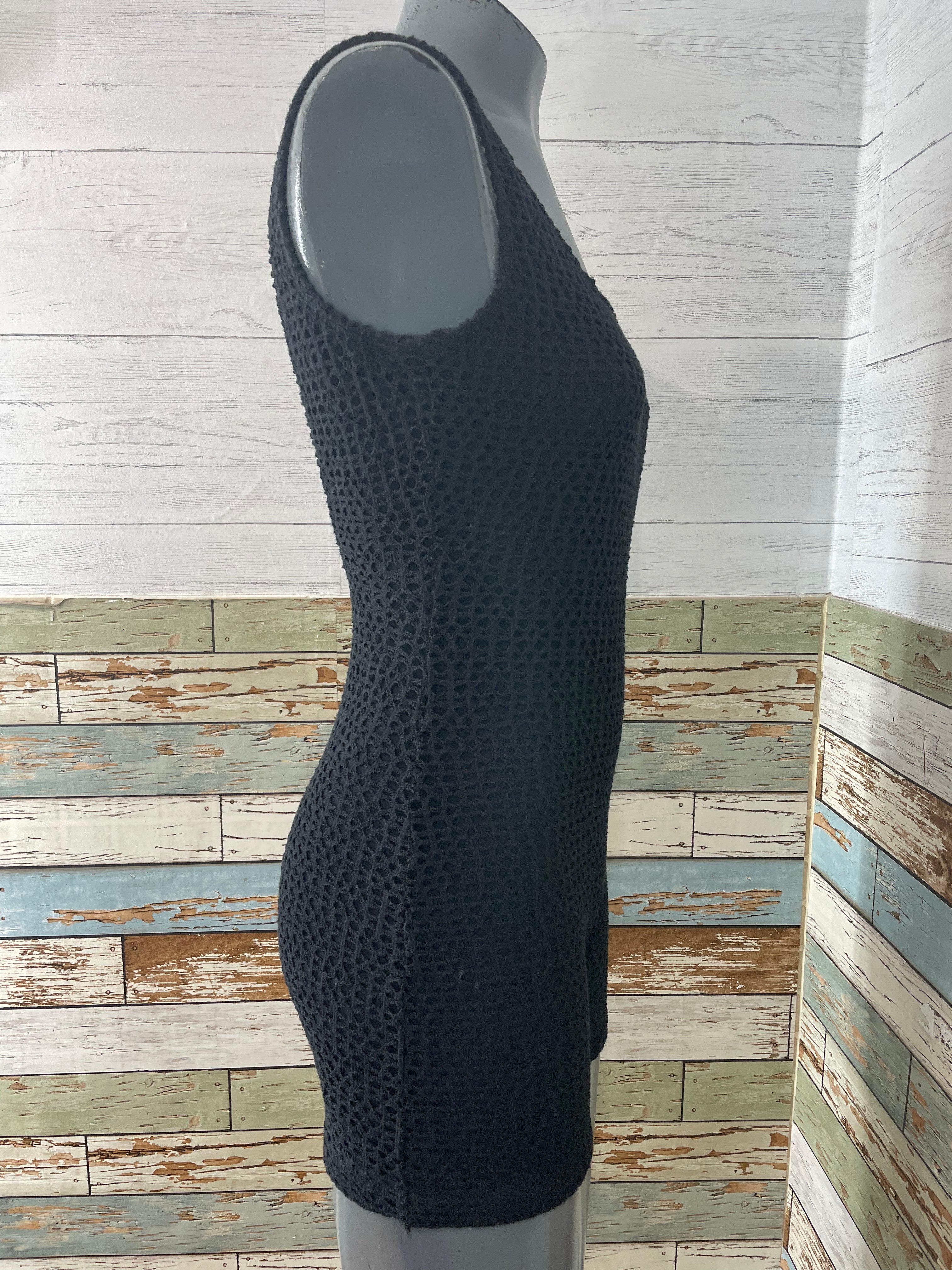 Vintage 80s Black Mesh Short Bodysuit By Softouch | Shop THRILLING