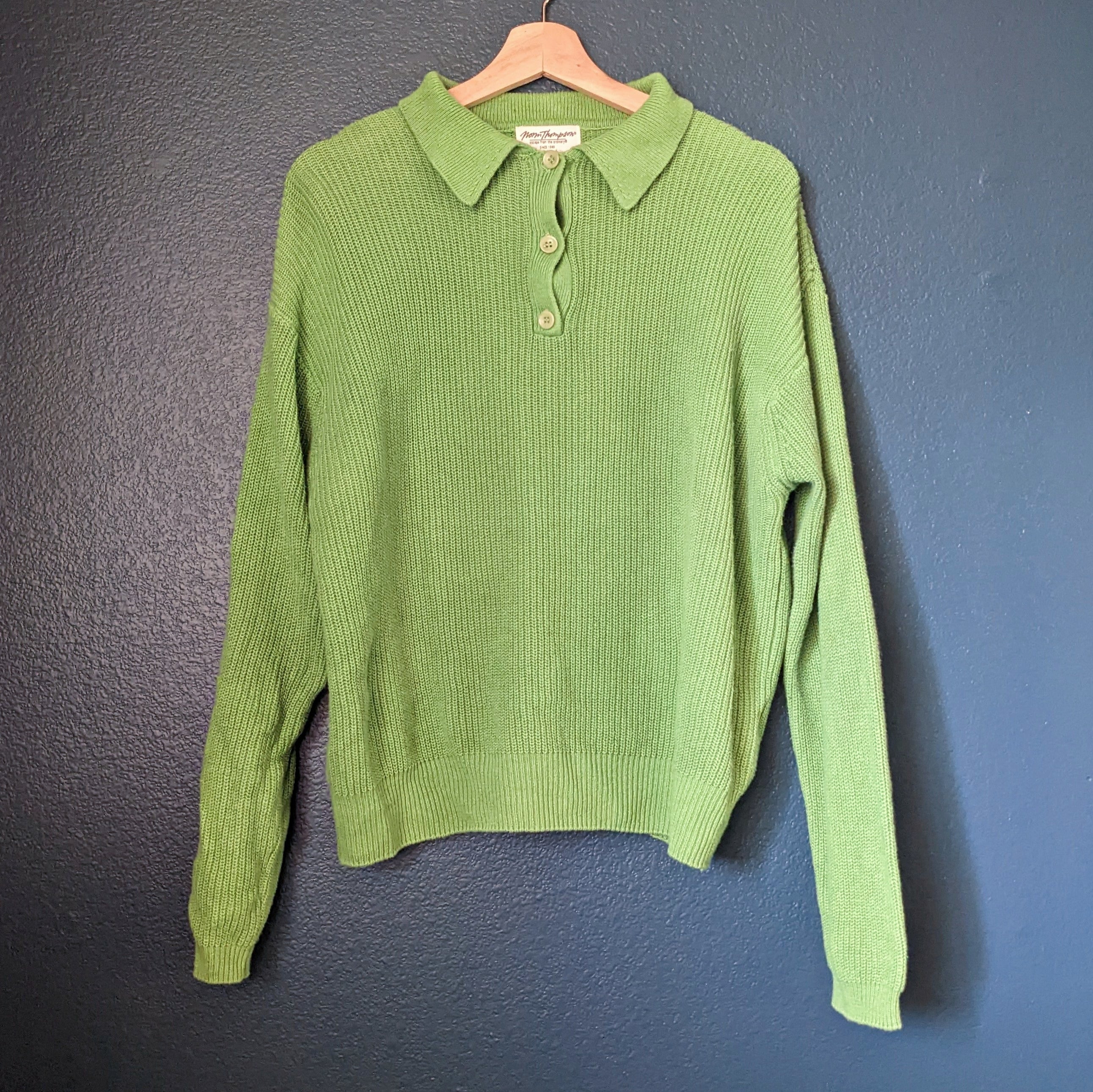 Vintage Green Knit Sweater Top By Norm Thompson | Shop THRILLING
