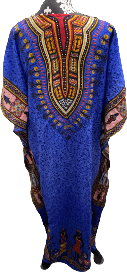 Vintage 80's Blue and Colorful Printed Mumu by Metropolitan | Shop ...