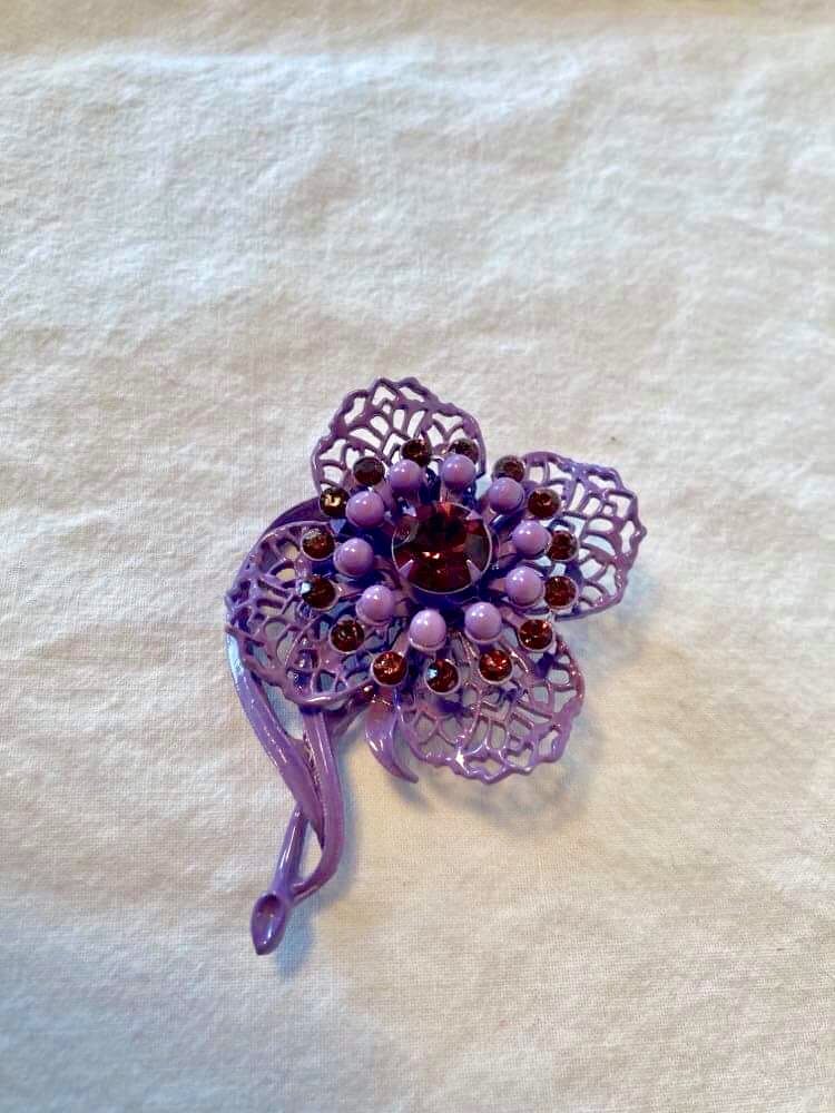 Vintage Purple Pin and Earrings Set | Shop THRILLING