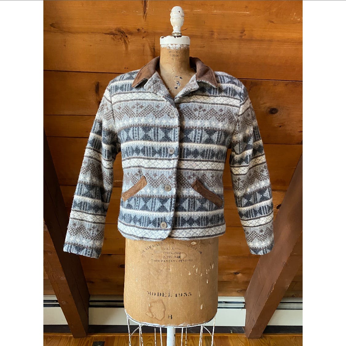 Vintage 80's Cropped Wool Blanket Jacket by Woolrich | Shop THRILLING