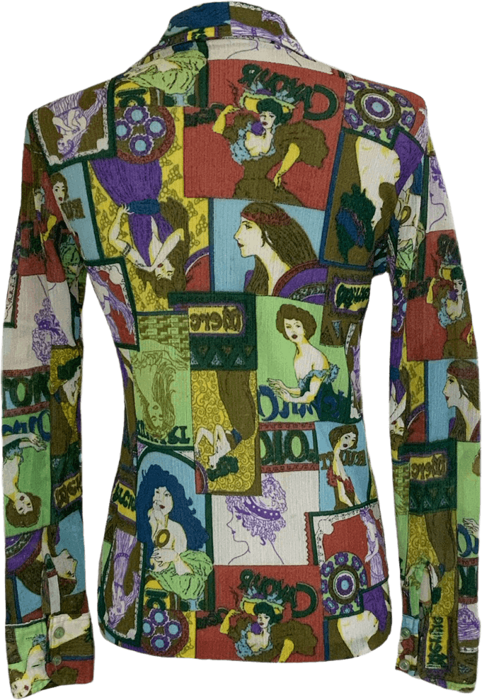 Vintage 70's Boudoir Ladies Print Button Up Blouse | Shop THRILLING