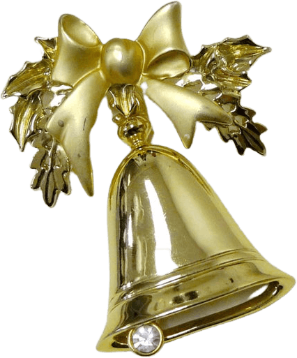 Vintage Big Gold Moveable Ringing Bell Brooch | Shop THRILLING