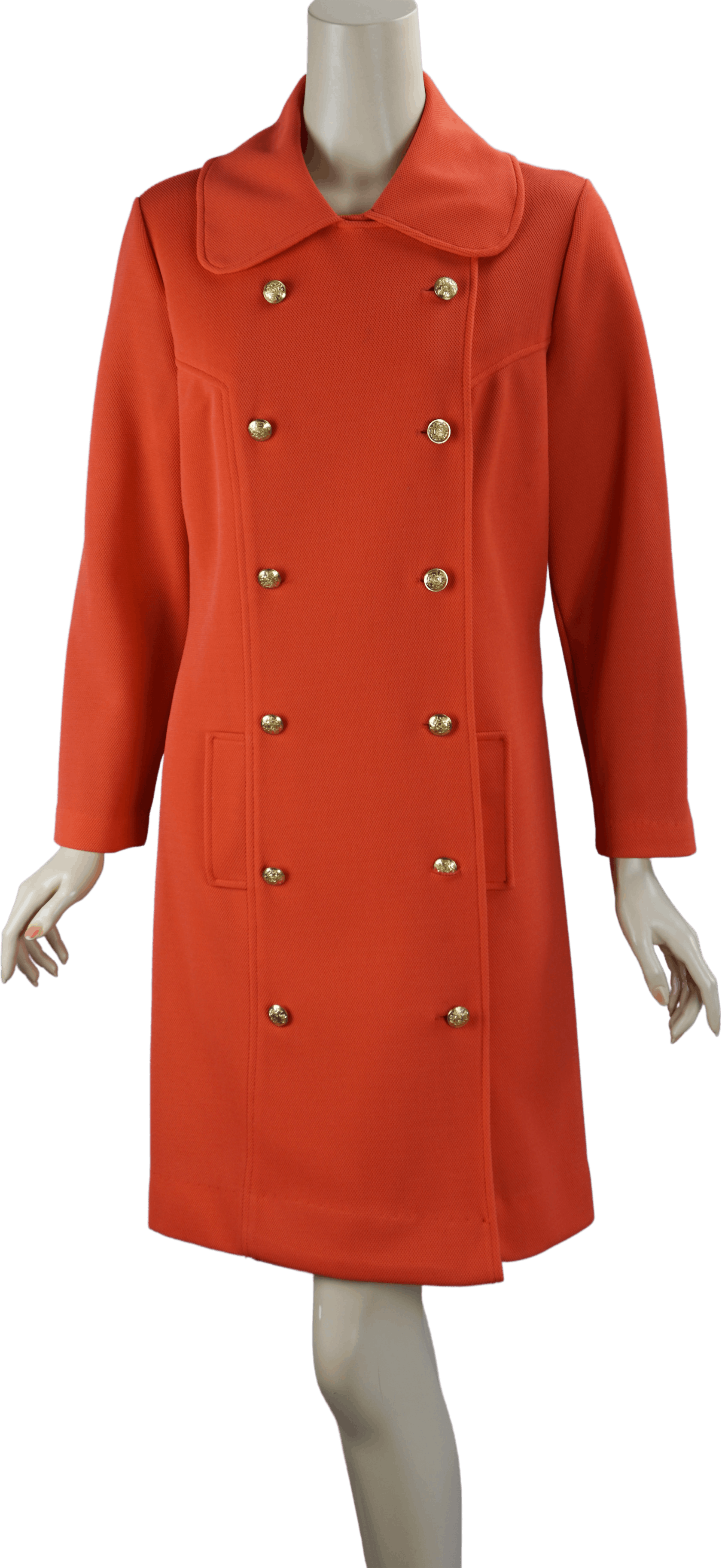 Vintage 60's Bright Orange Mod Double Breasted Coat by Shirtknits ...