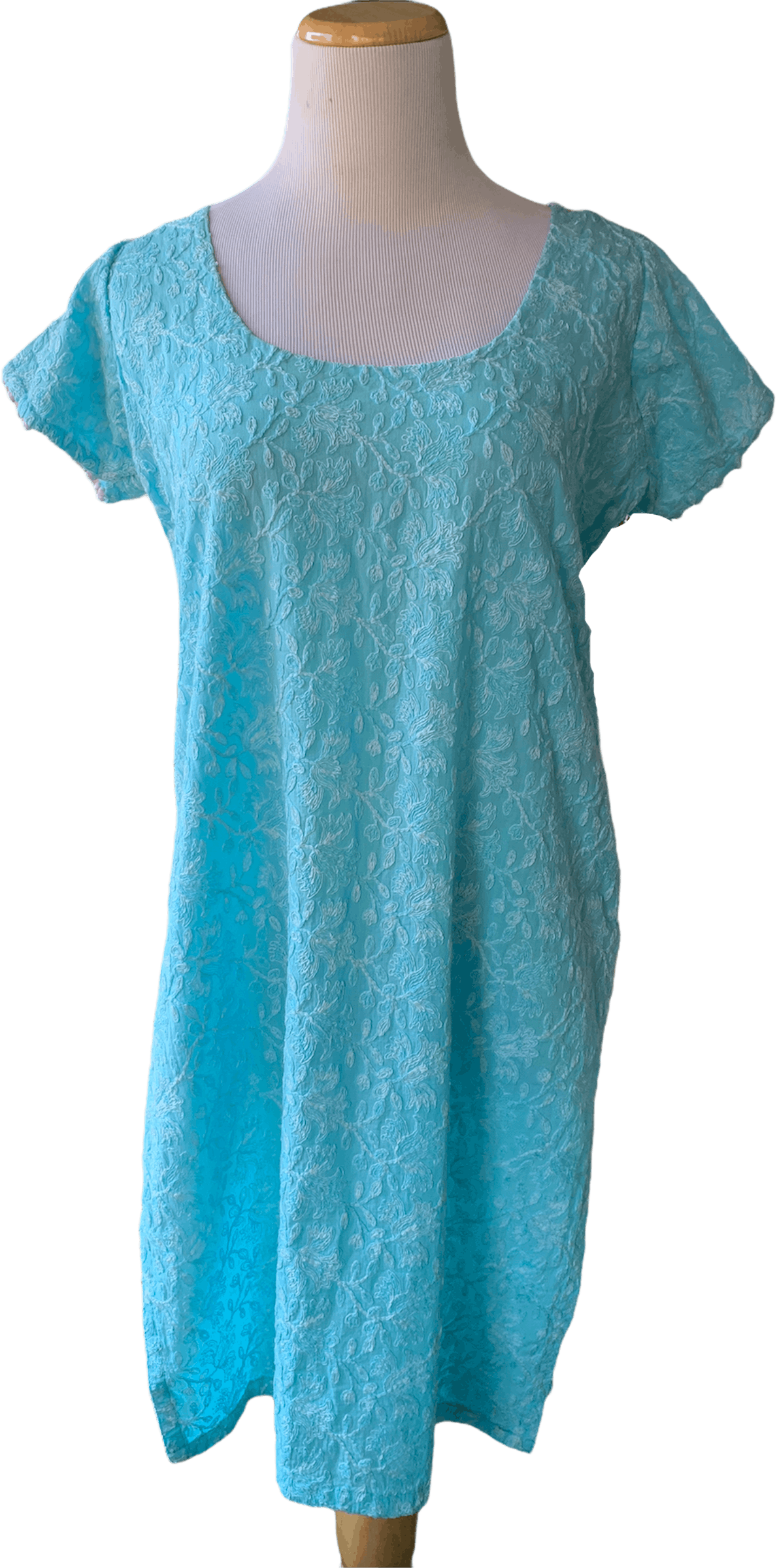 Vintage Turquoise Embroidered Tunic | Shop THRILLING