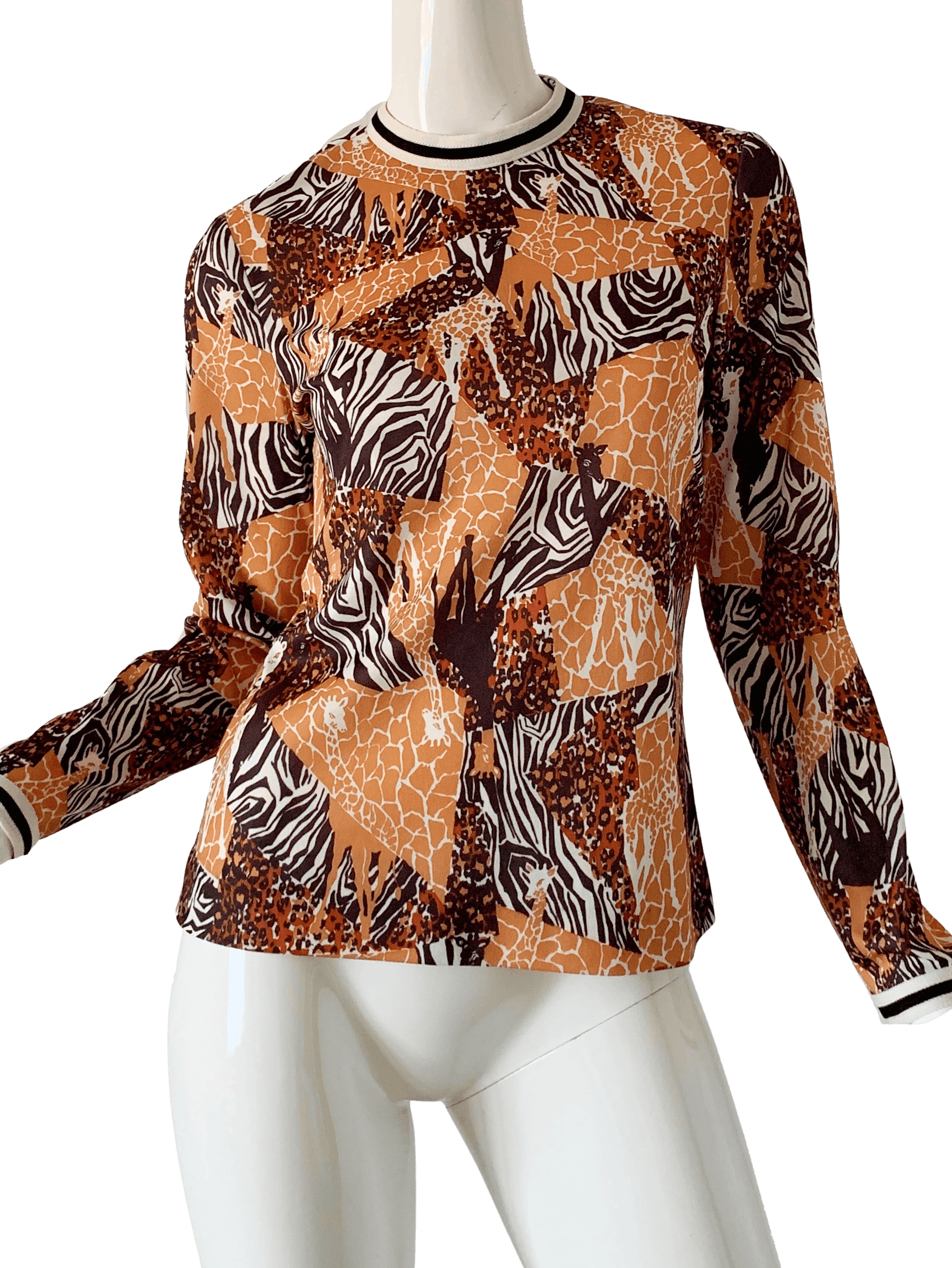 Vintage 70's Novelty Giraffe Print Blouse by Nancy Valentine | Shop ...