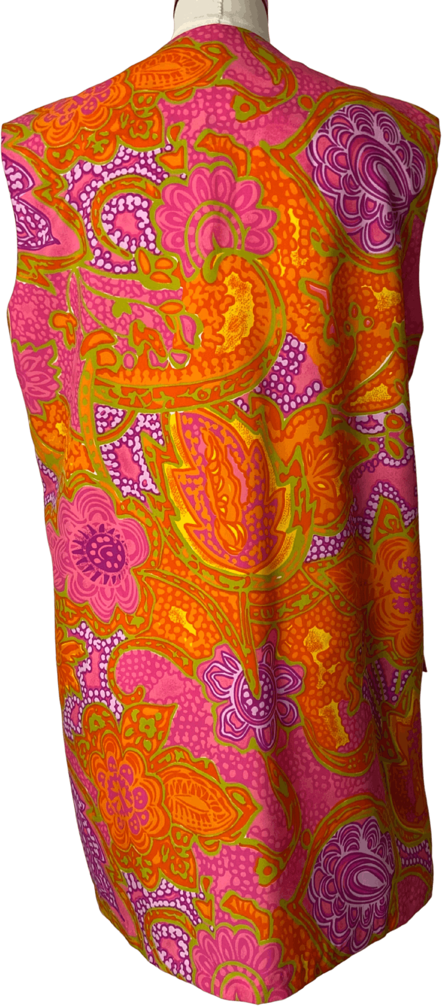 Vintage 80's Tropical Floral Button Front Smock Mini Dress by Gabar ...