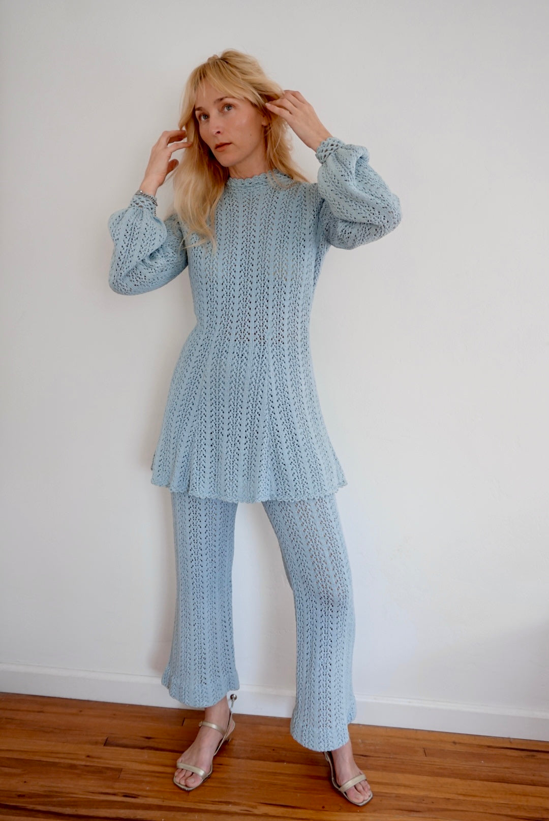 Vintage 60s Powder Blue Knit Set | Shop THRILLING