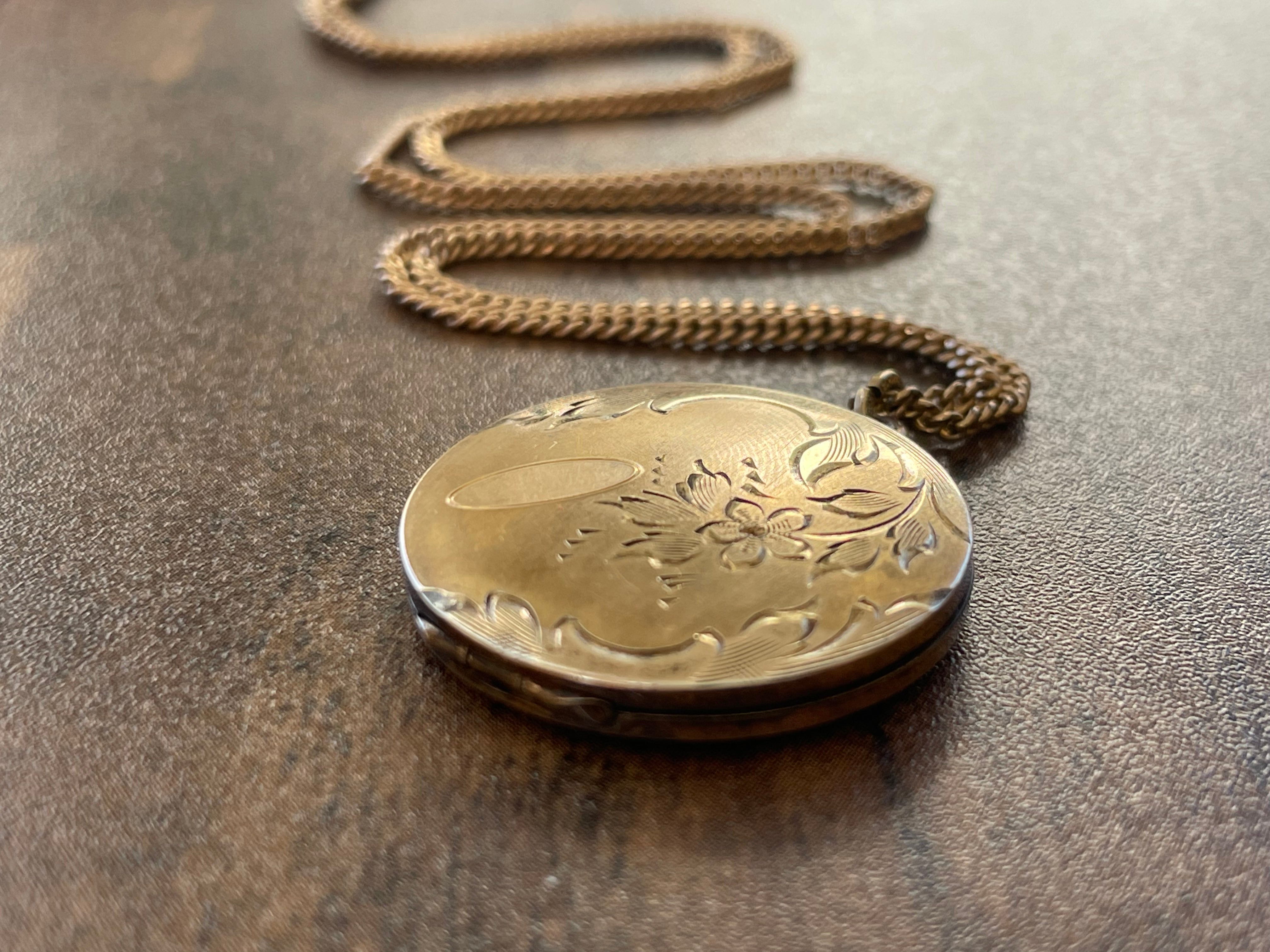 Vintage 10s/20s Gold Filled Antique Etched Locket by Lmfg Co | Shop ...