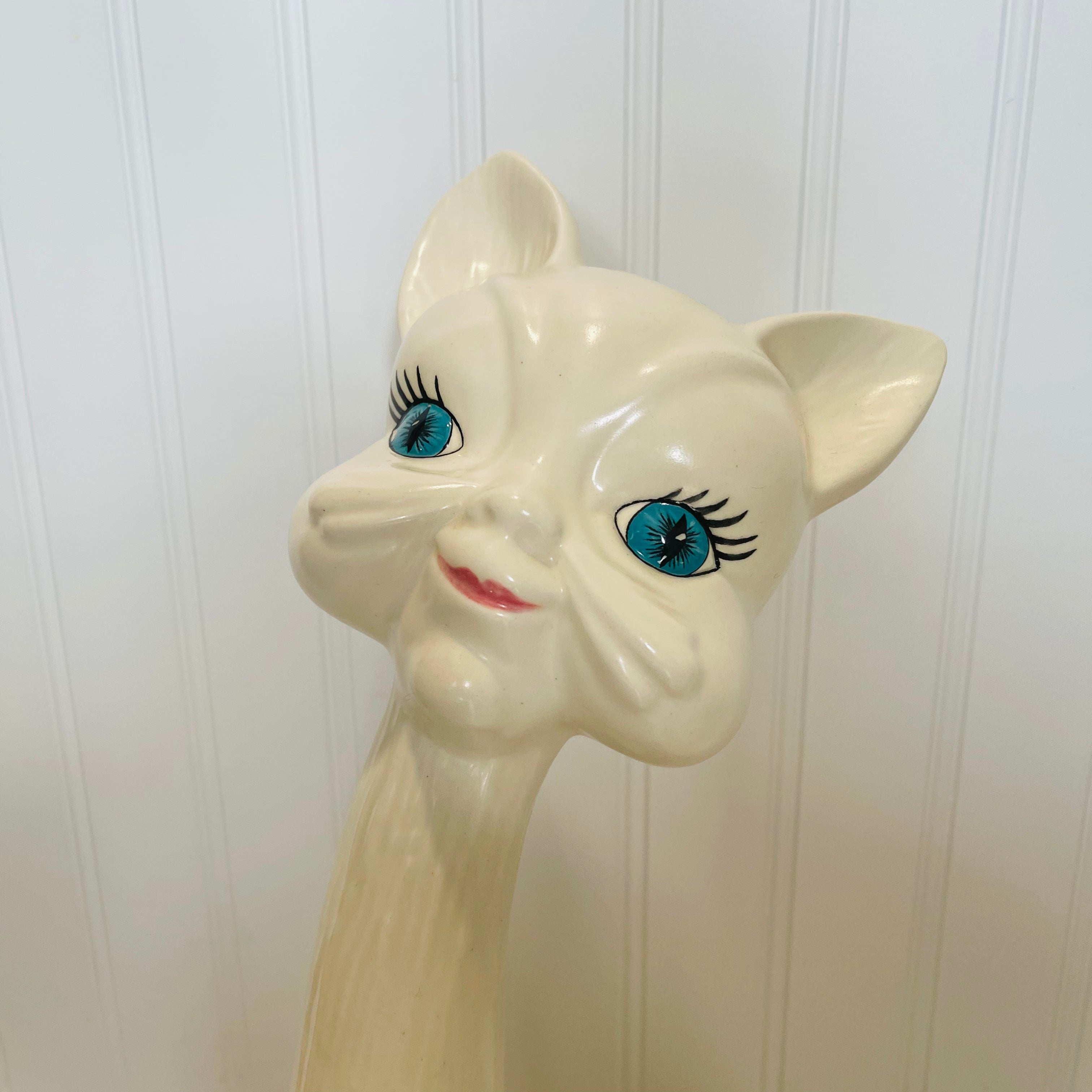 Vintage 70s/80s Long Neck Anthropomorphic Ceramic Cat Statue | Shop ...