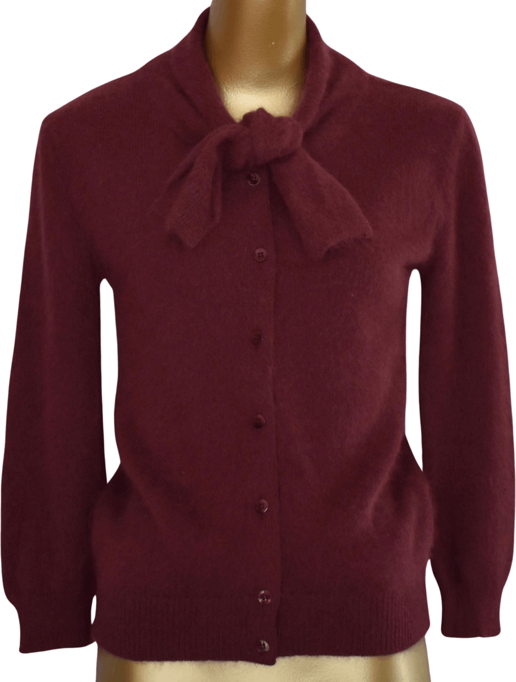 Vintage 90's Angora Blend Plum Purple Tie Front Cardigan Sweater by ...