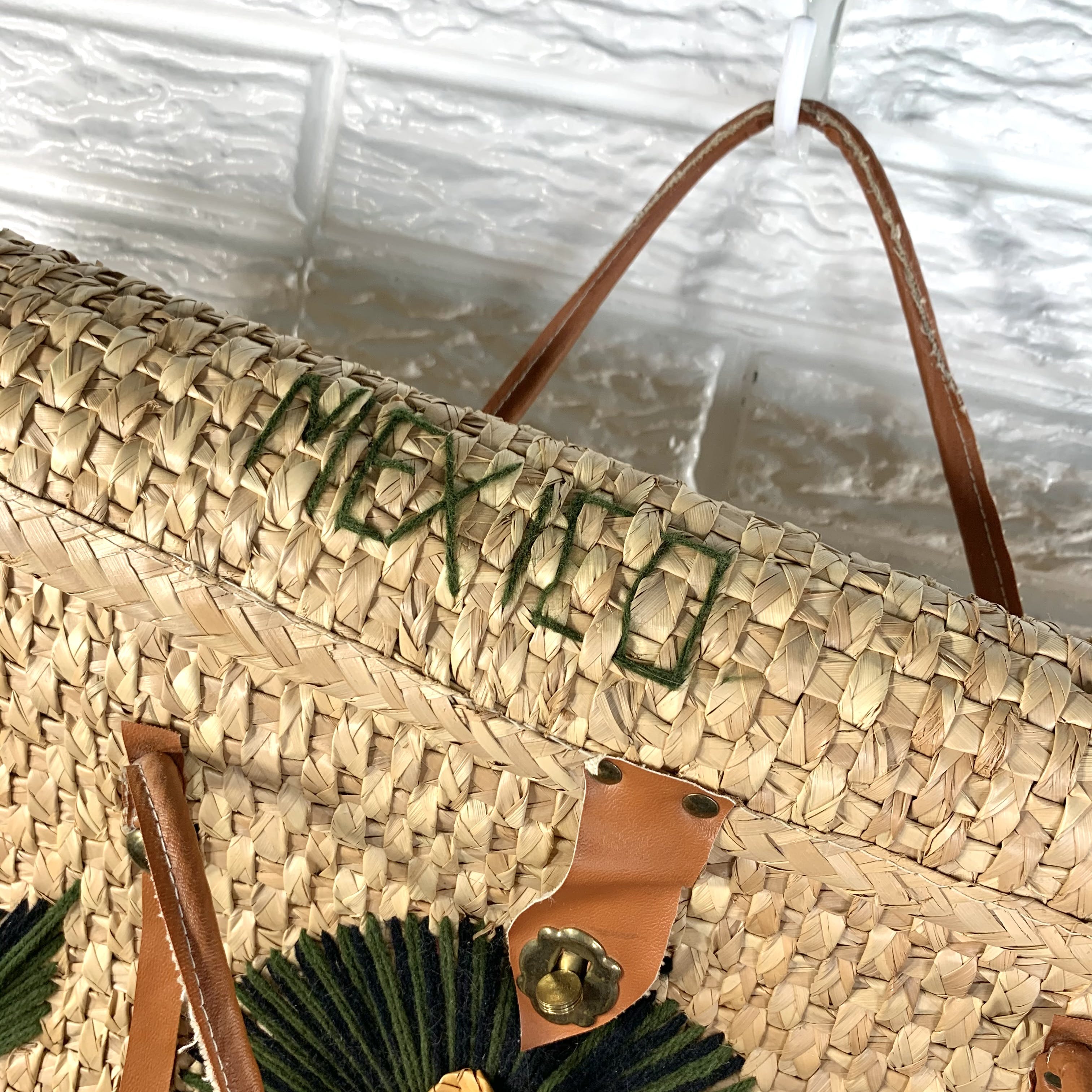 Vintage Large Floral Embroidered Straw Bag | Shop THRILLING