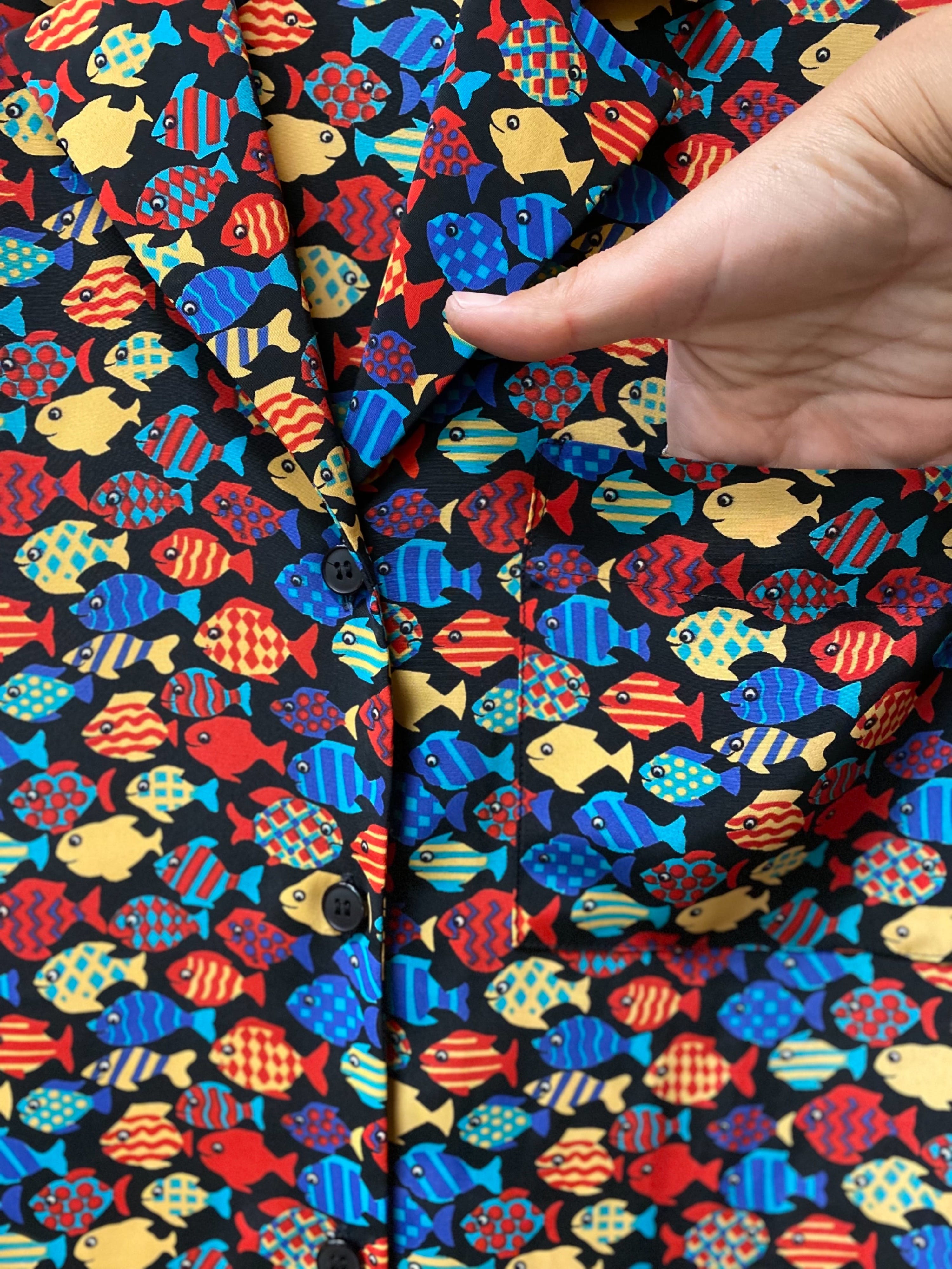 Vintage 1980’s Multicolor Polyester Fish Suit with Shorts! by Doncaster ...