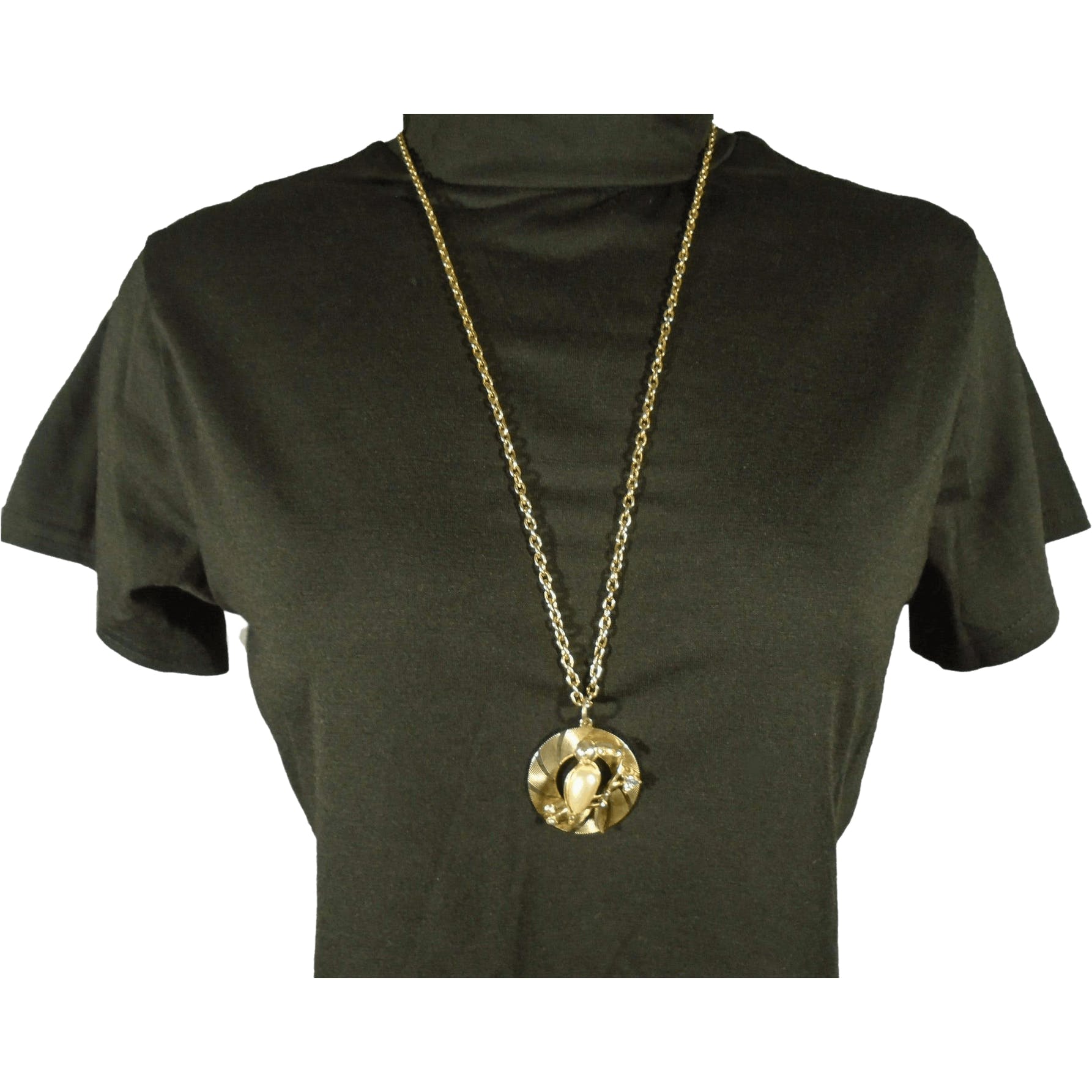 Vintage 50s/60s Exotic Bird Pendant On Long Chain Necklace By Coro ...