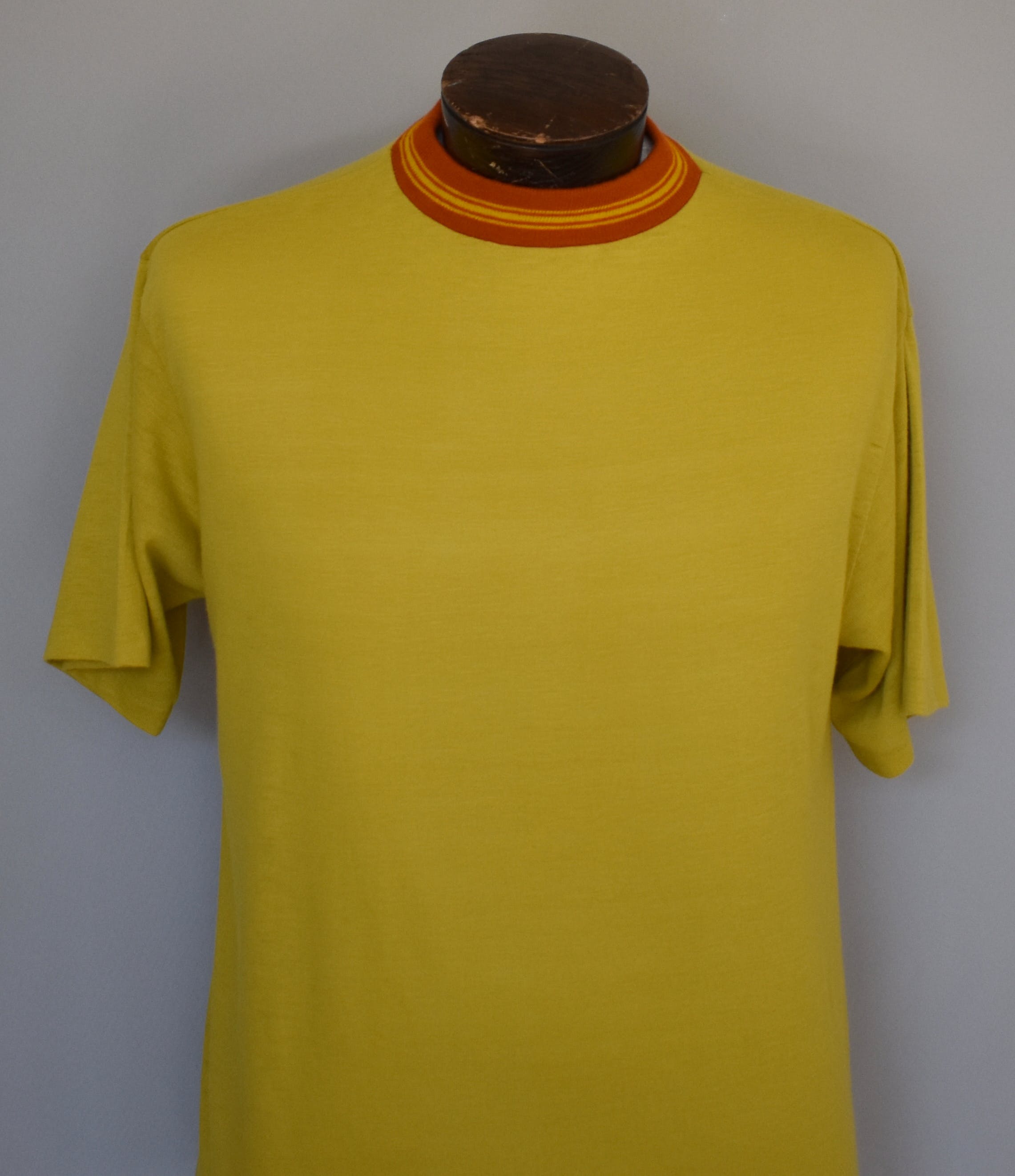 Vintage 50's Mustard Yellow Selvedge Ringer Tee by Castlelord | Shop ...