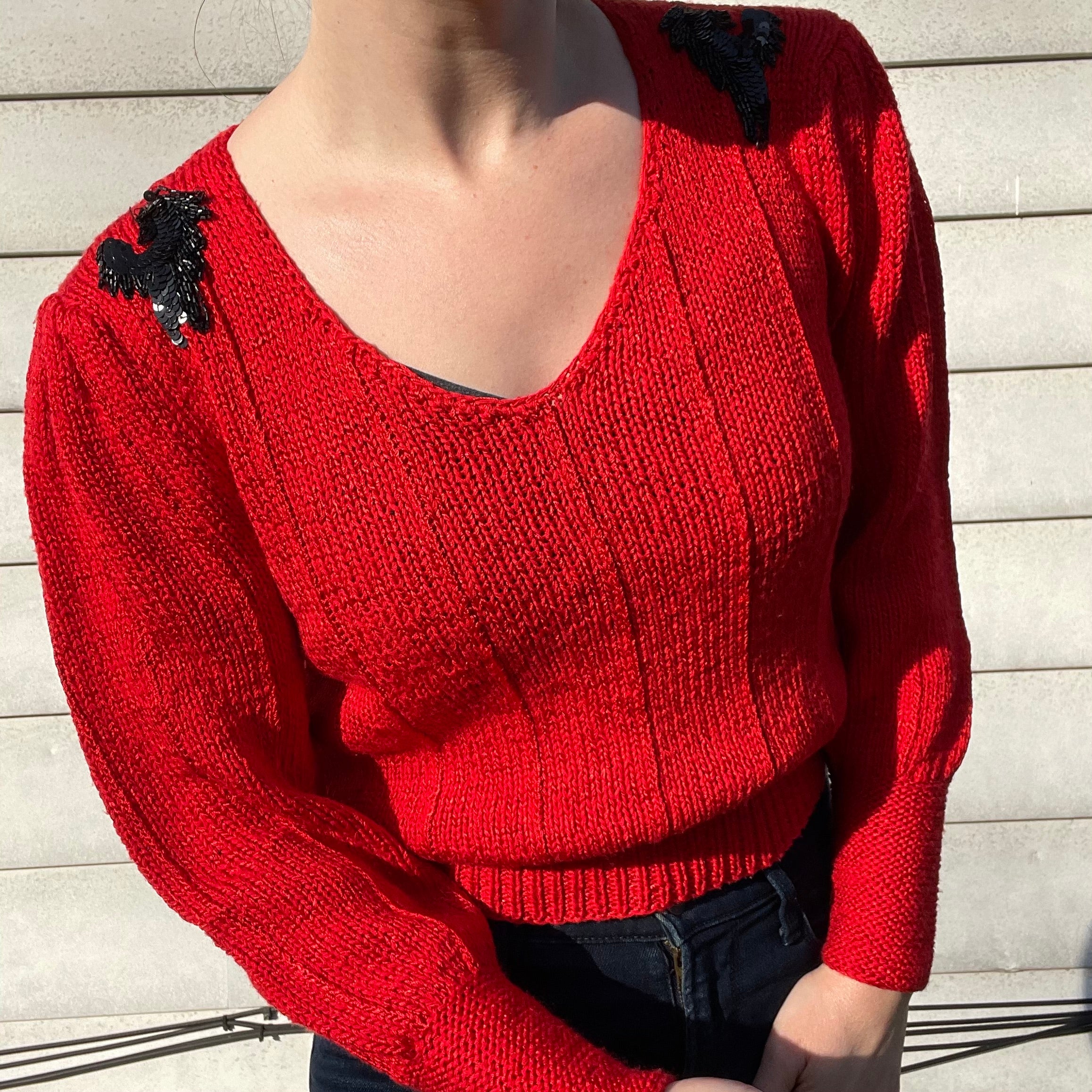 80s Vintage 1980 S Bedazzled Wool Blend Sweater By Nannell | Shop THRILLING