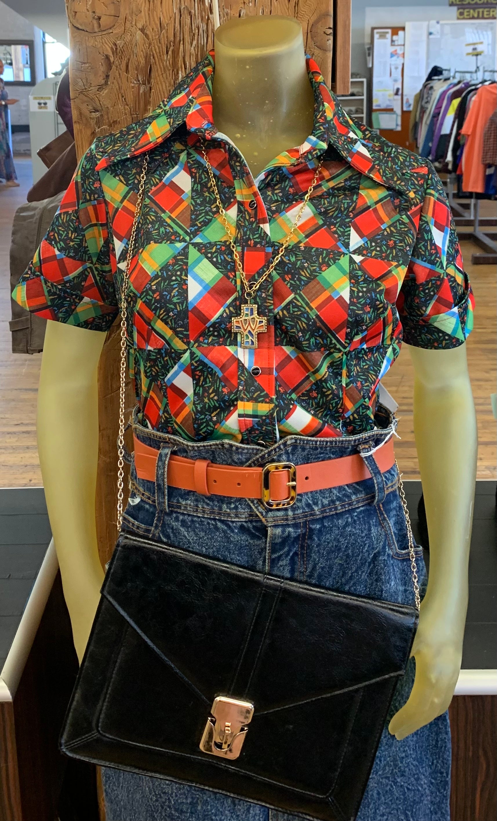 Vintage 70s Fantastic Pointy Collar Polyester Blouse By Miller Western ...