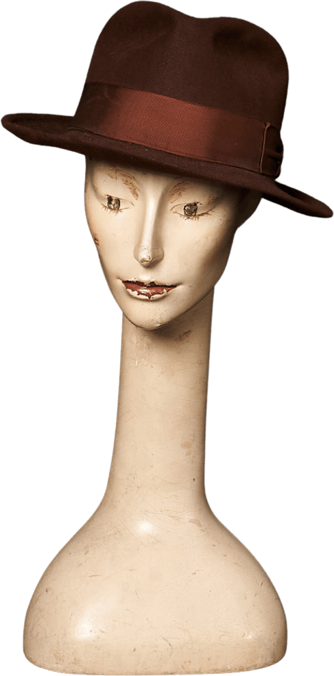 Vintage 50’s Mallory Brown Fedora Hat by Mallory | Shop THRILLING