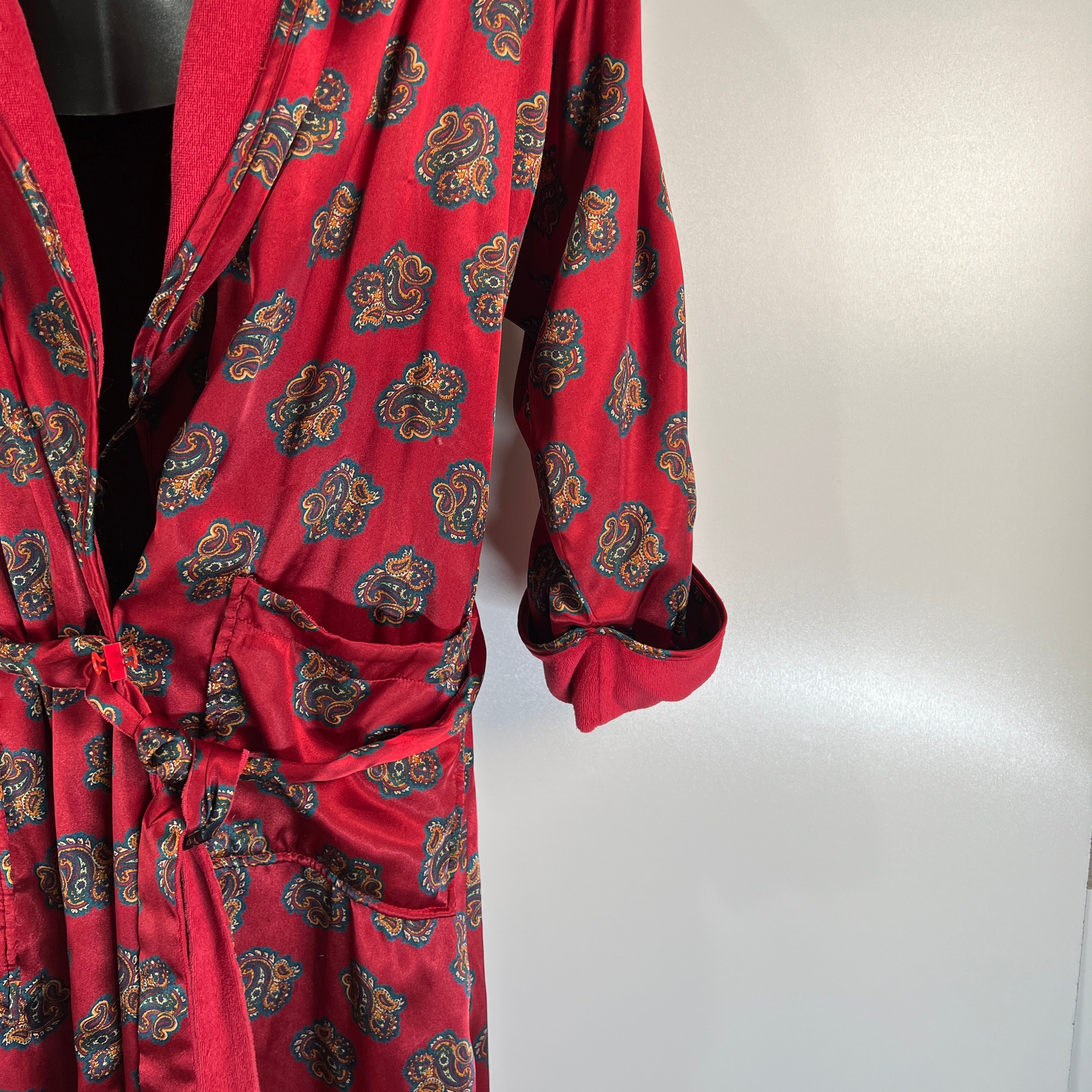 Vintage Preppy Terry Cloth Lined Paisley Robe Men's By Cachet | Shop ...