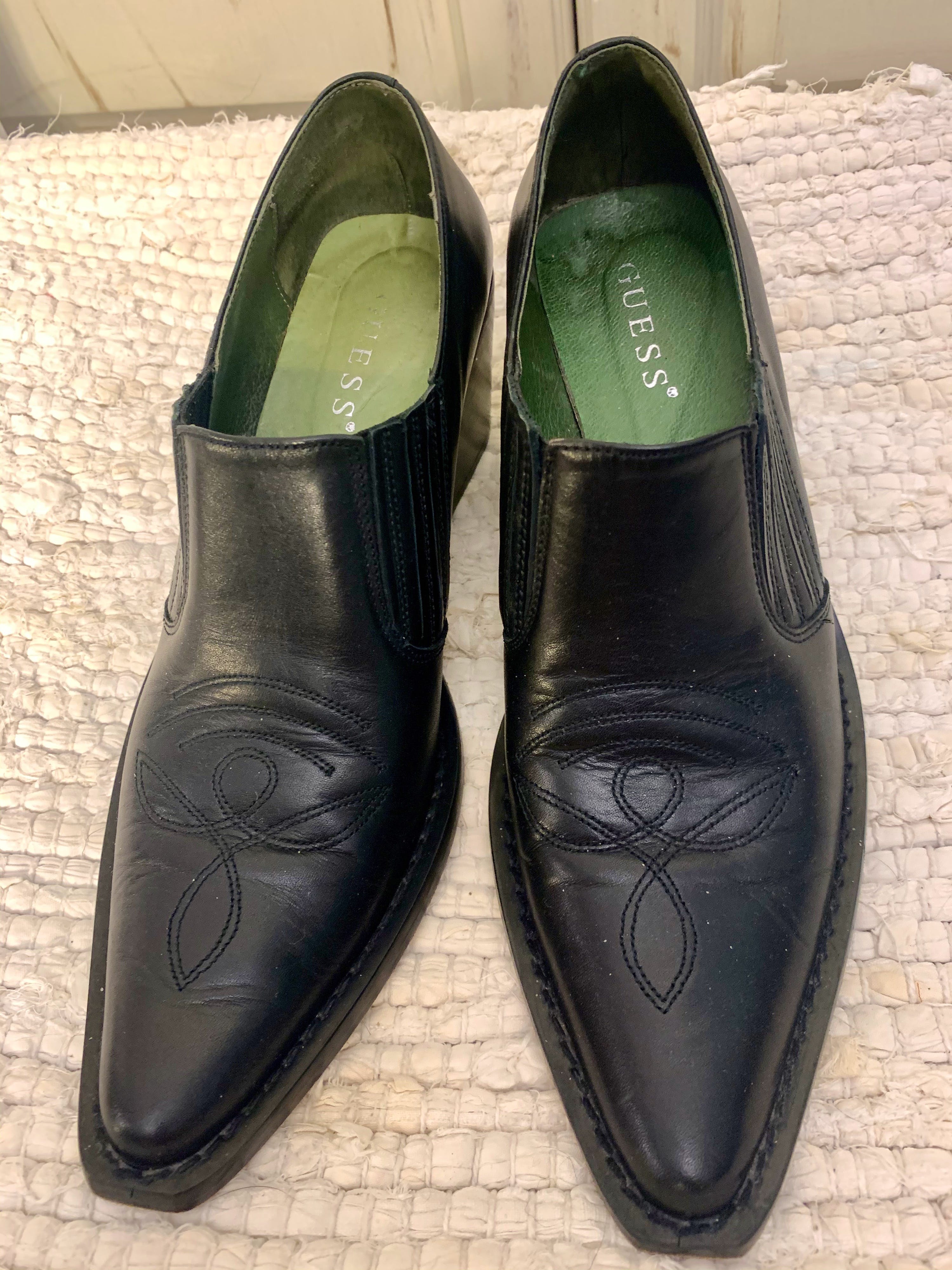 Vintage 80's/90's Black Western Shooties Ankle Boots by Guess | Shop ...