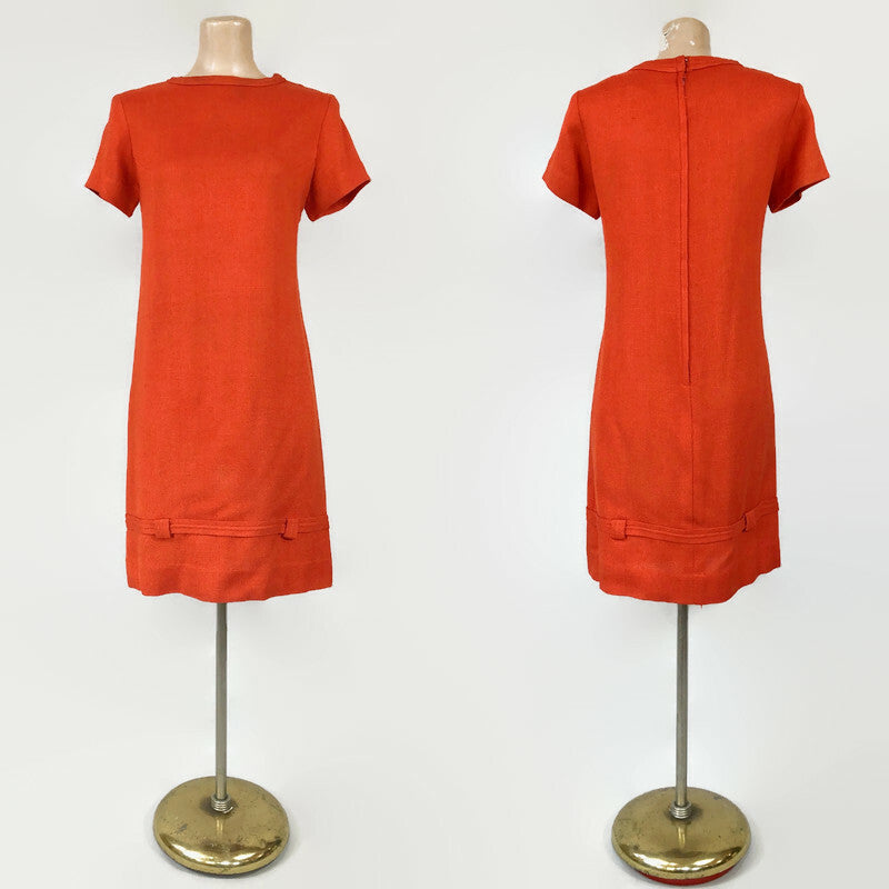 60s Tlc Sale- Vintage Mod Woven Linen Shift Dress By Mr Lester Dallas ...