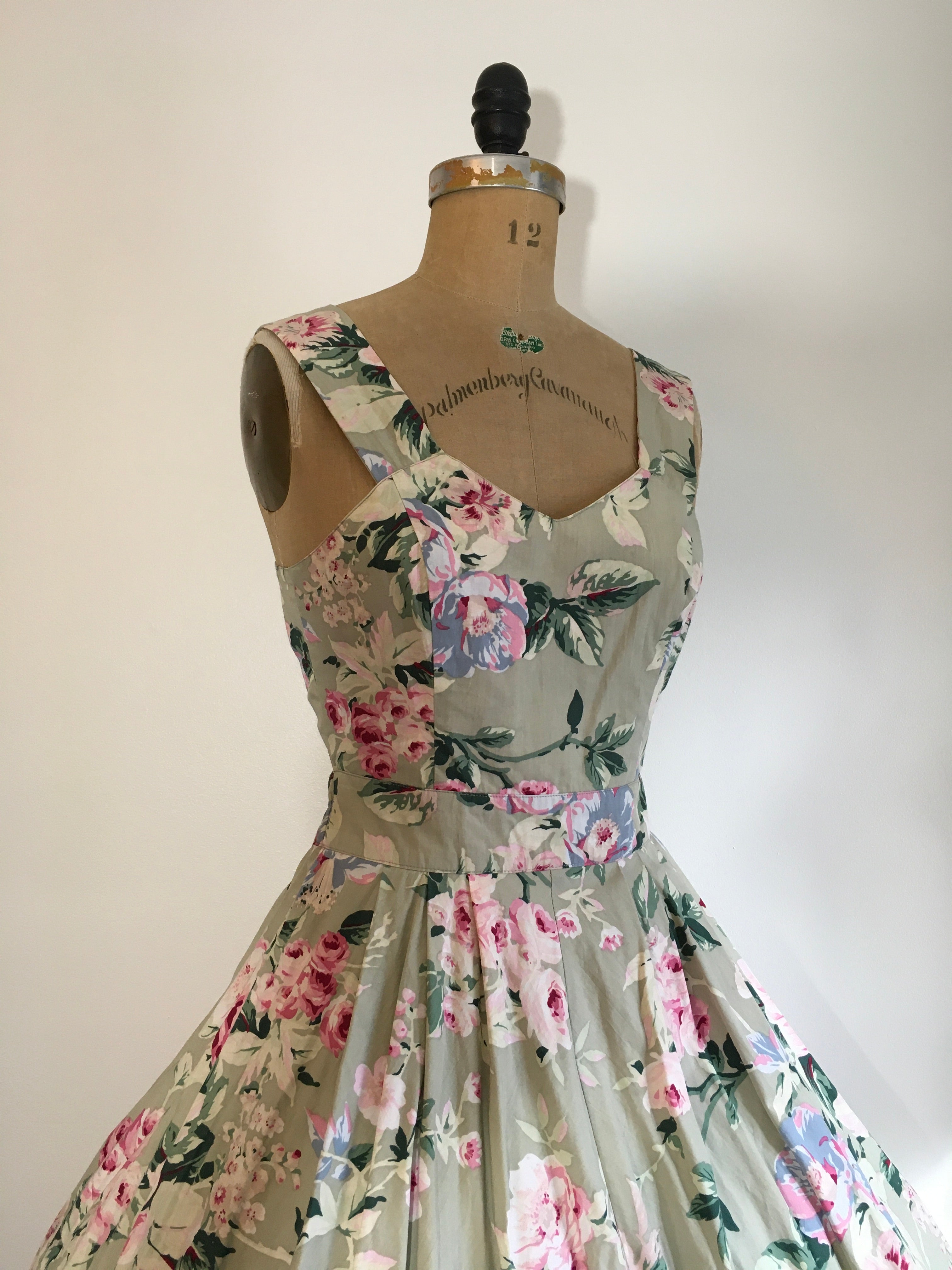 80s Vintage Karin Stevens Floral Tieback Sundress By Karin Stevens ...