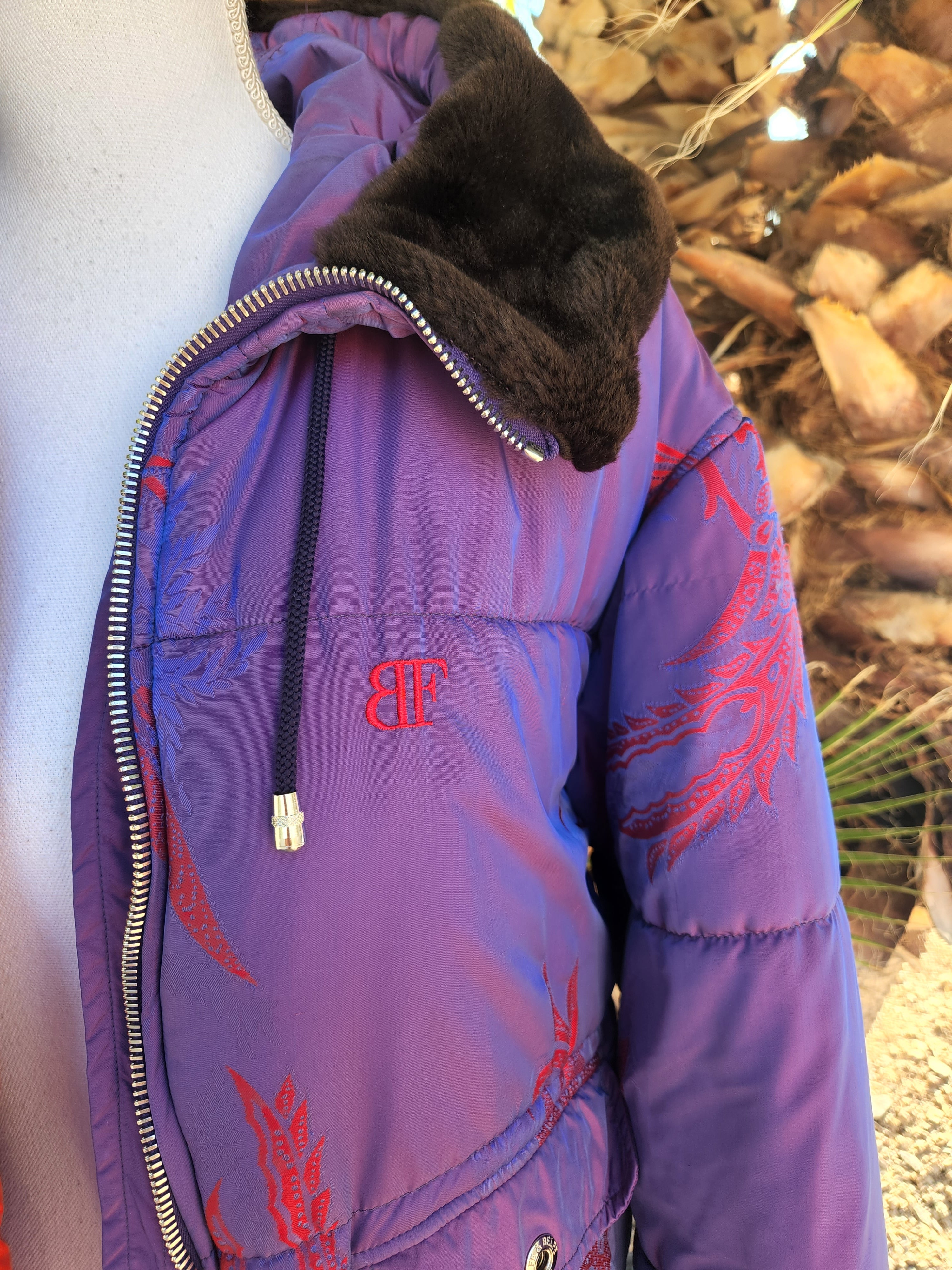 Vintage 90s Italian Pink And Purple Puffy Jacket By Belfe & Belfe ...