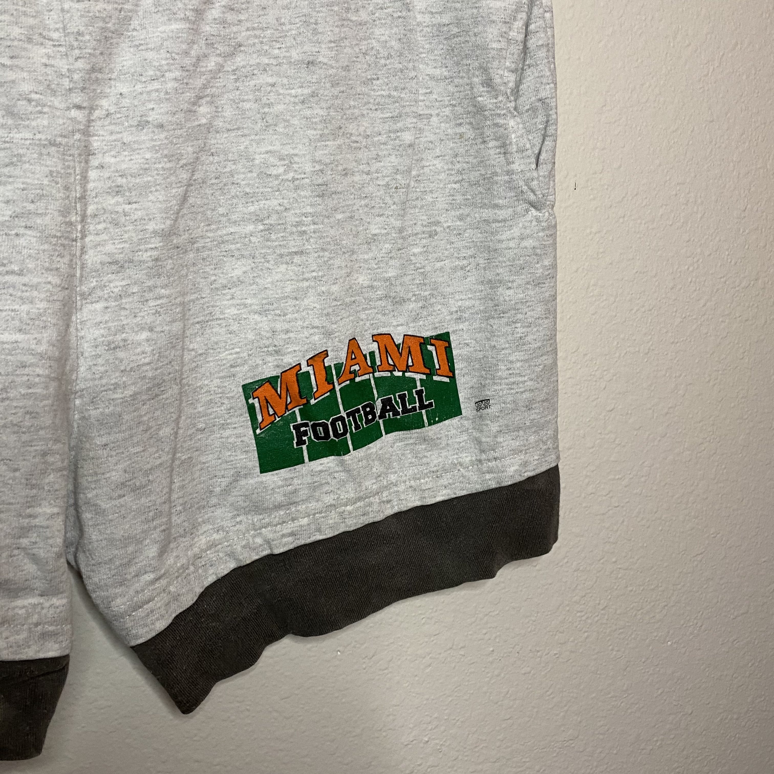 Vintage Miami Football Gym Shorts by 2020 Sport | Shop THRILLING