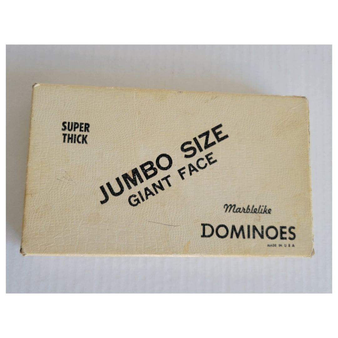 Vintage 50s/60s Jumbo Size Giant Face Marblelike Dominoes | Shop THRILLING