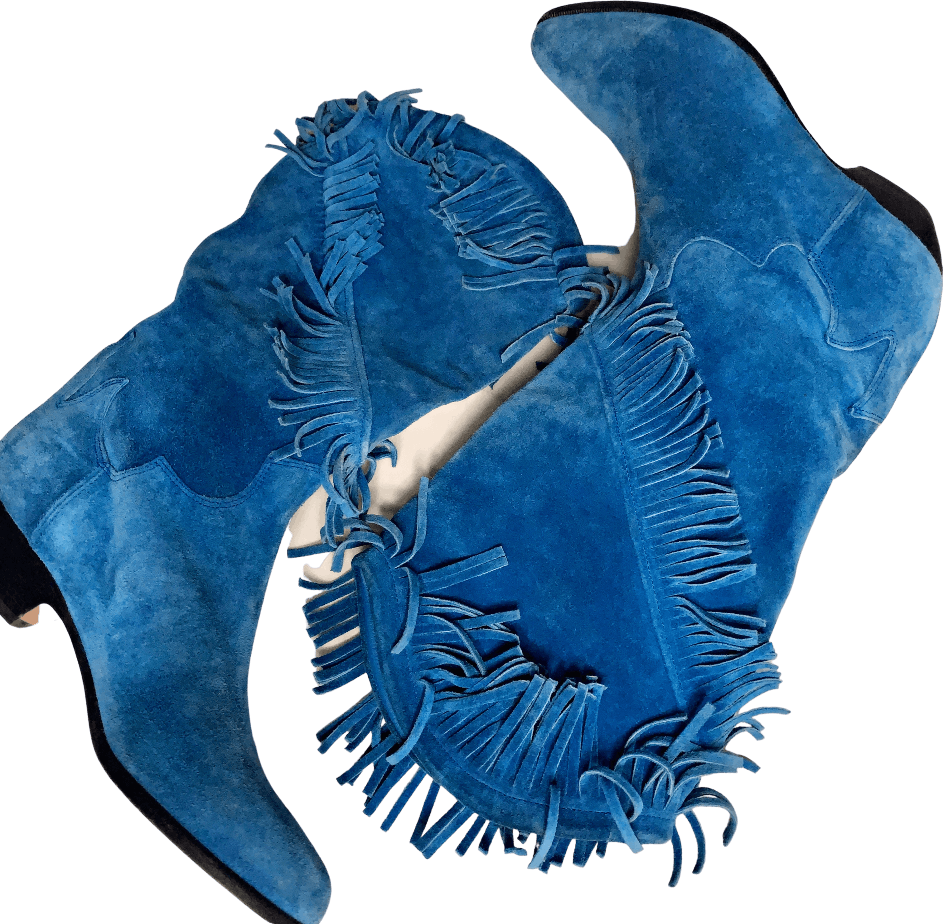 Vintage Blue Suede Boots | Shop THRILLING