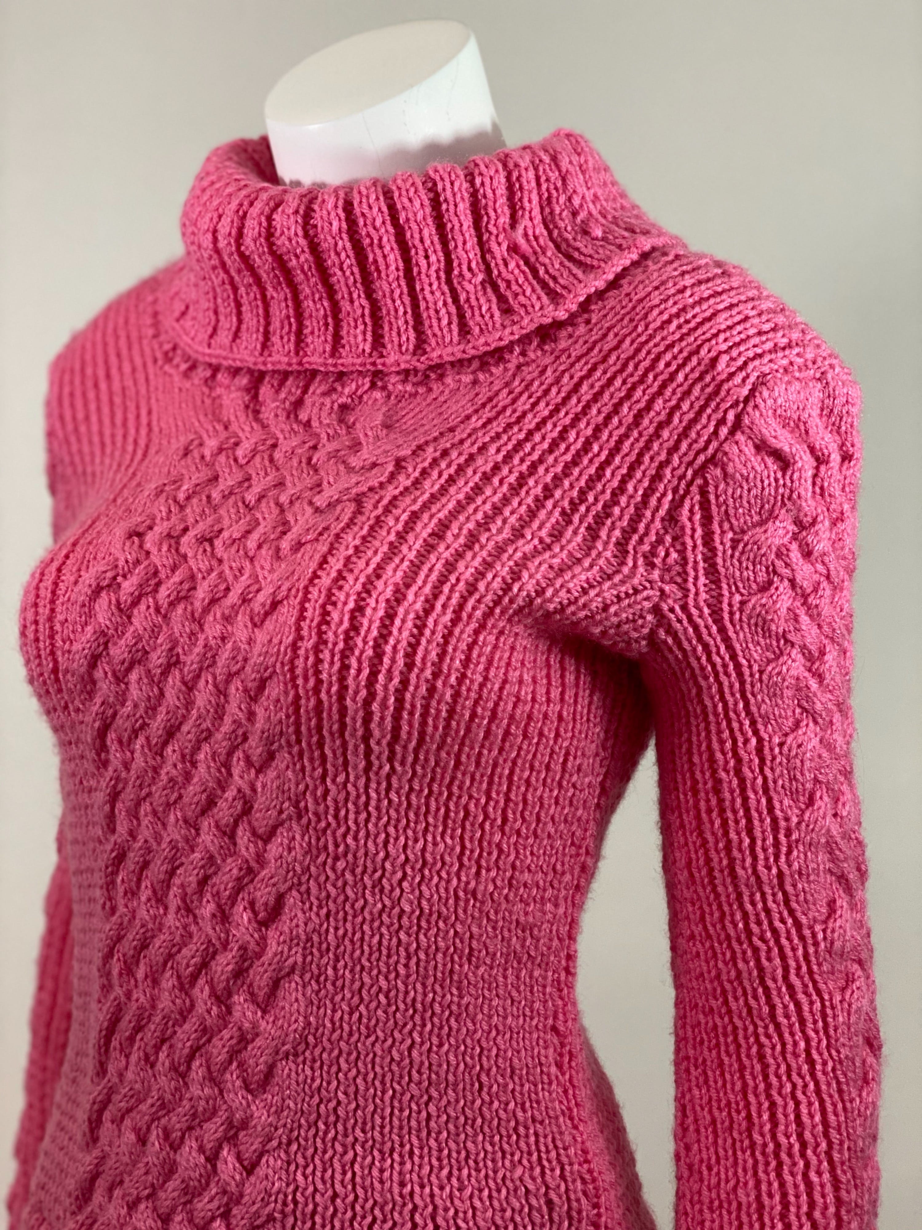 Vintage Pink Cable Knit Sweater | Shop THRILLING
